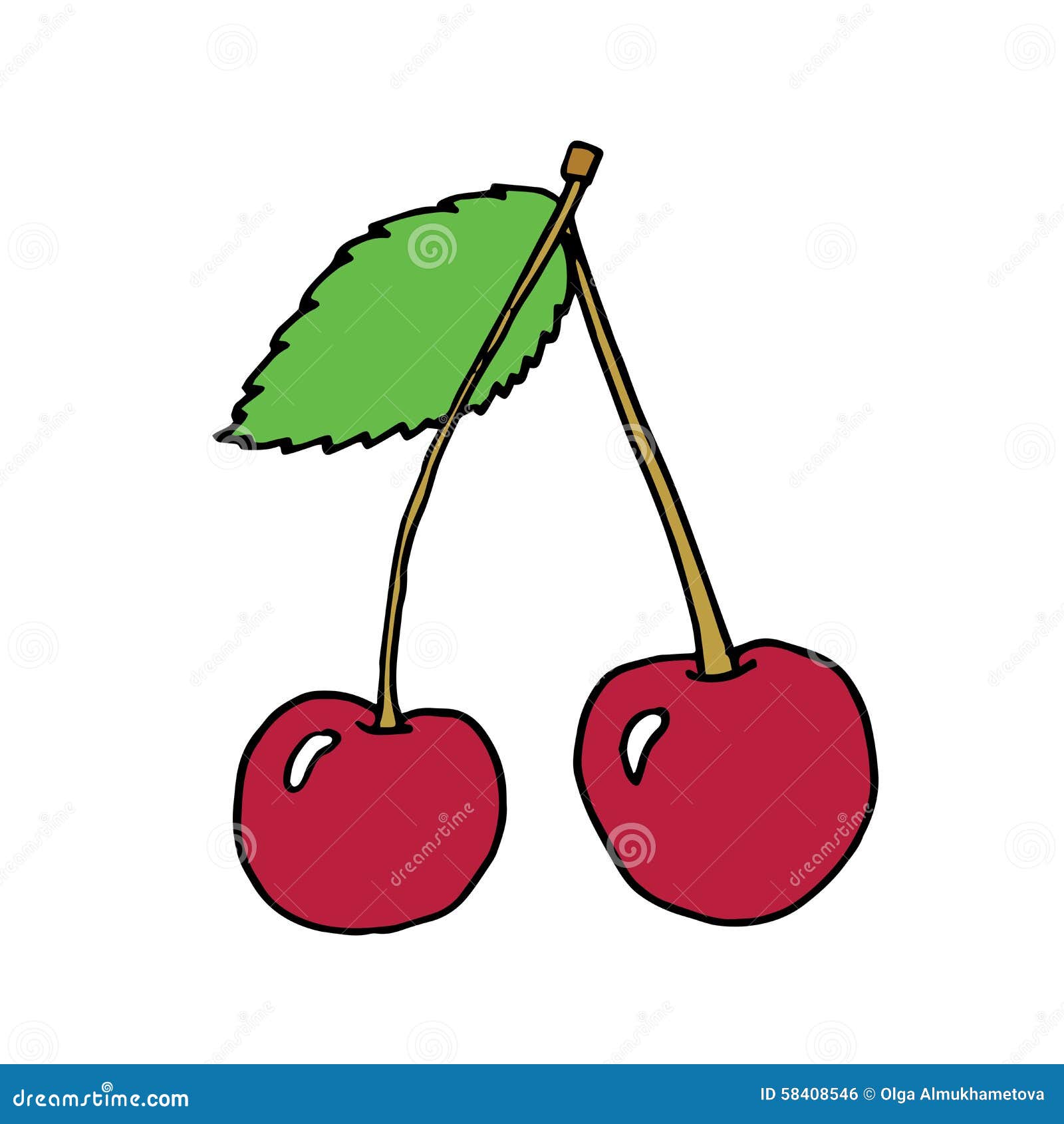 Vectorillustratie van kers vector illustratie. Illustration of vrucht ...