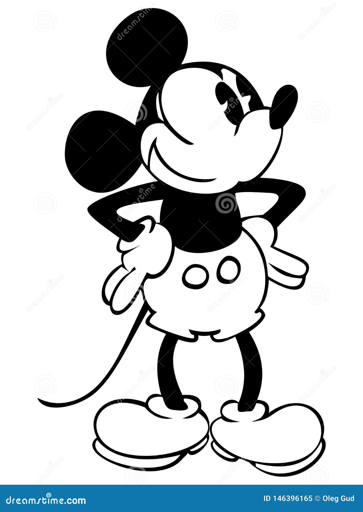 Vectorillustratie Van Mickey Mouse 1929 Redactionele Afbeelding ...