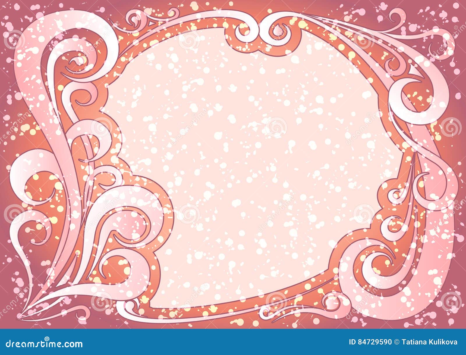 Vectorillustratie Van Uitstekend Roze Kader Vector Illustratie ...