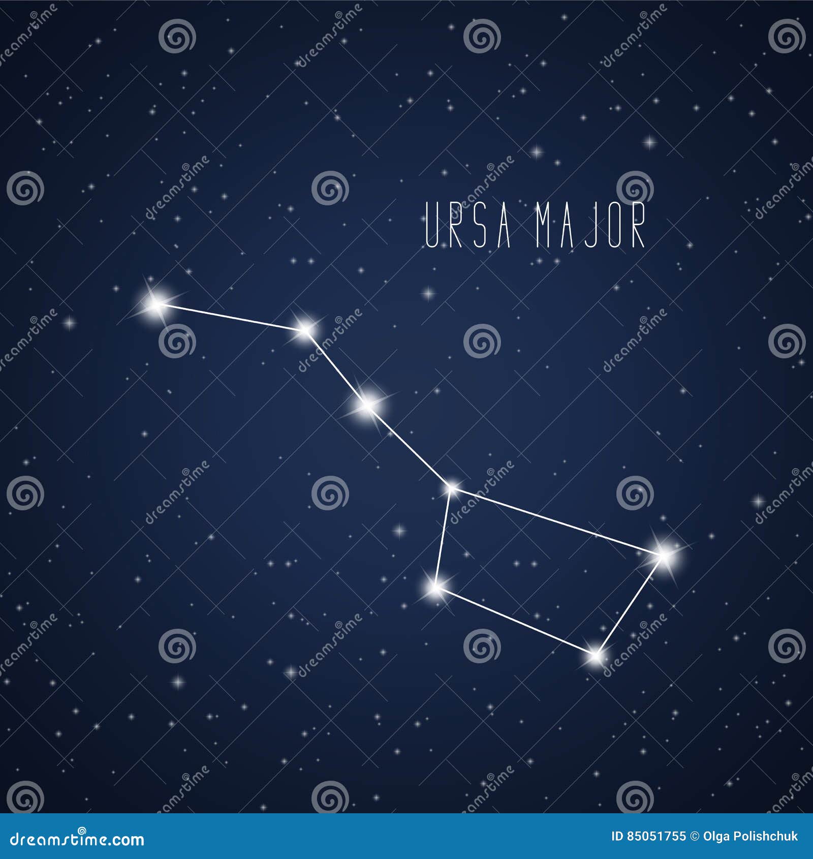 Vectorillustratie Van Ursa Major-constellatie Stock Illustratie ...
