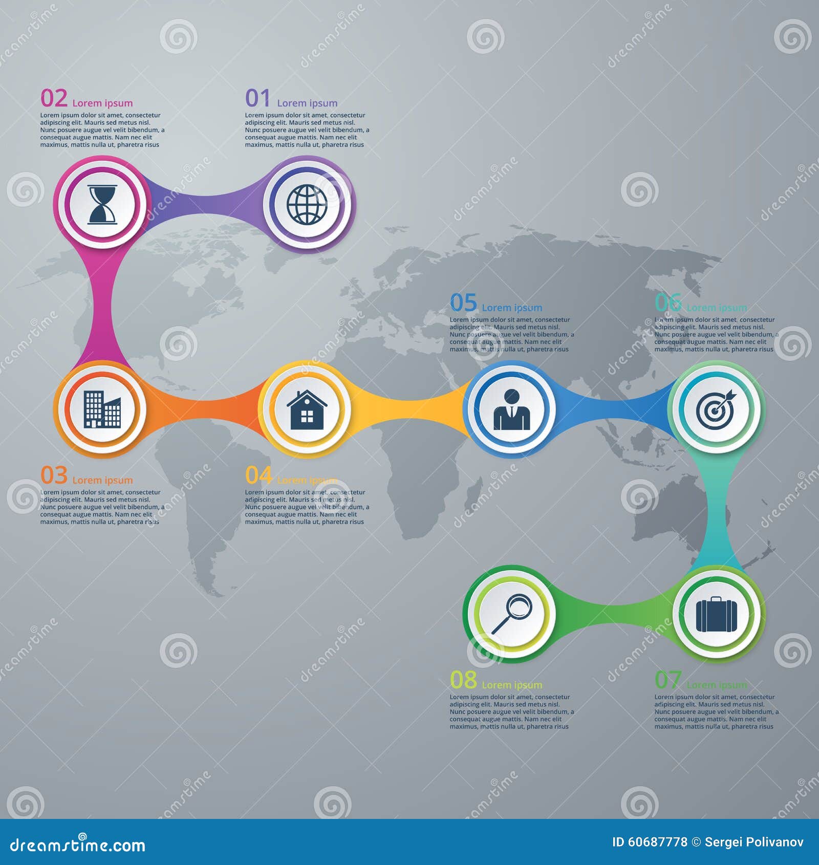 Vectorillustratieinfographics Acht Opties Vector Illustratie ...