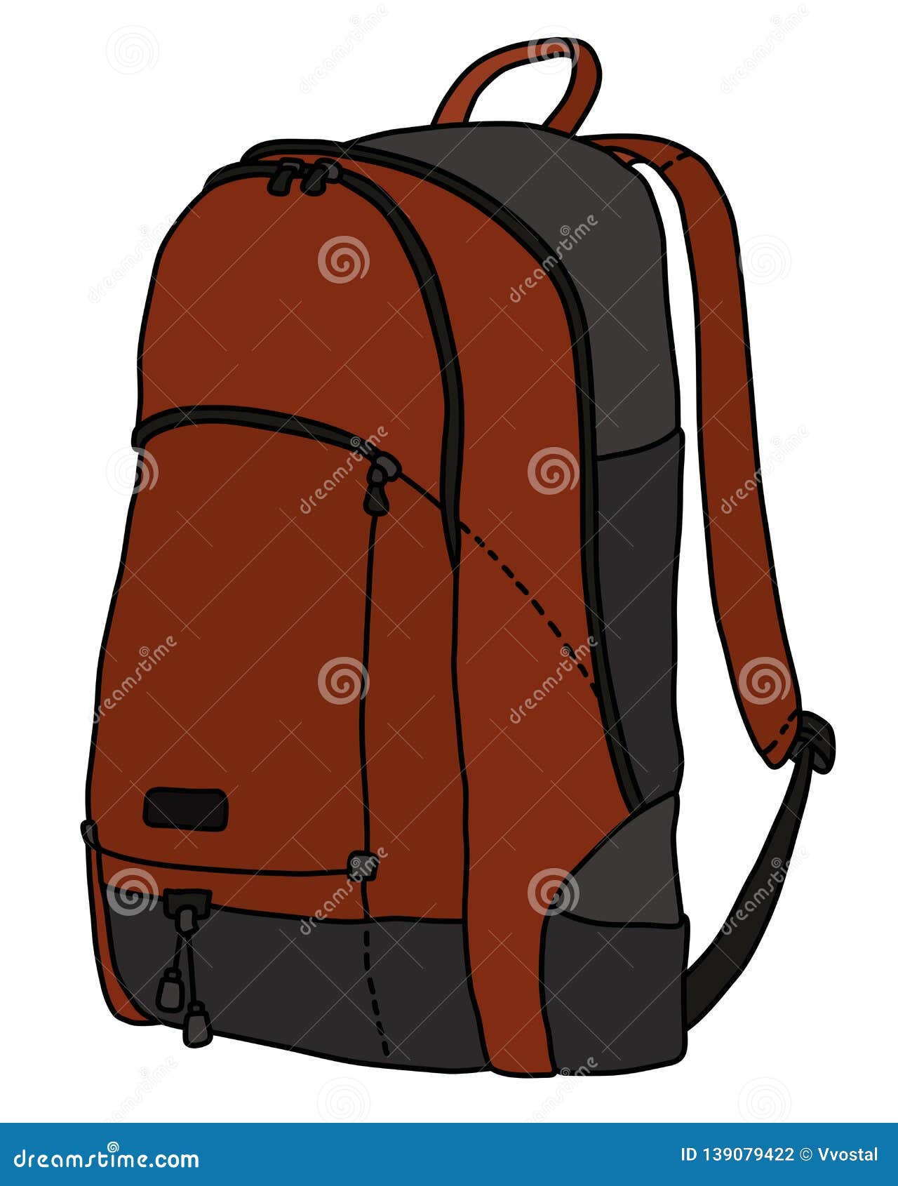 The dark red bag stock vector. Illustration of vectorized - 139079422
