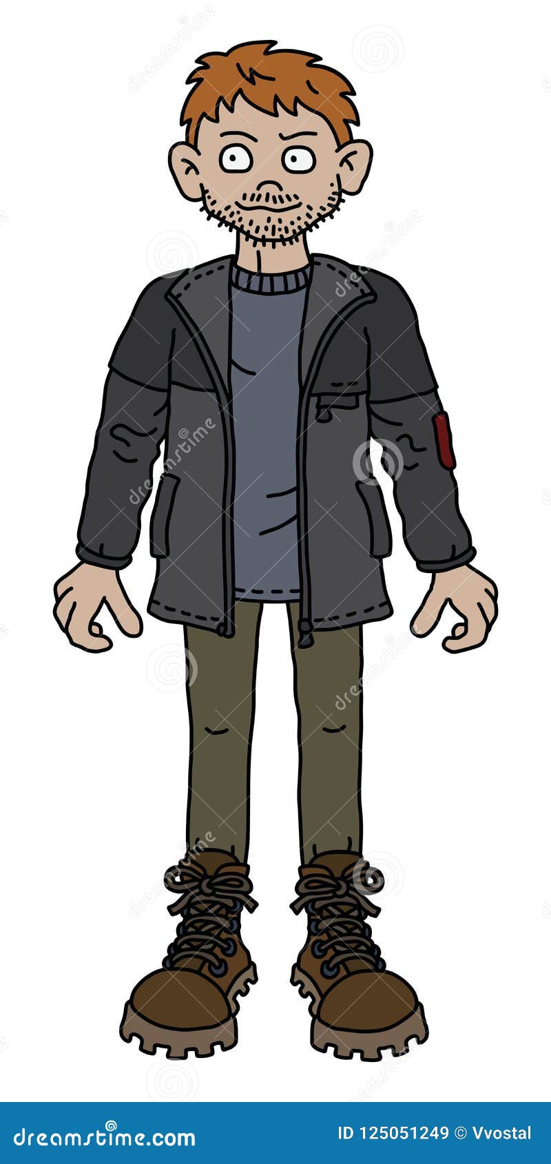 The funny adventure man stock vector. Illustration of adventure - 125051249