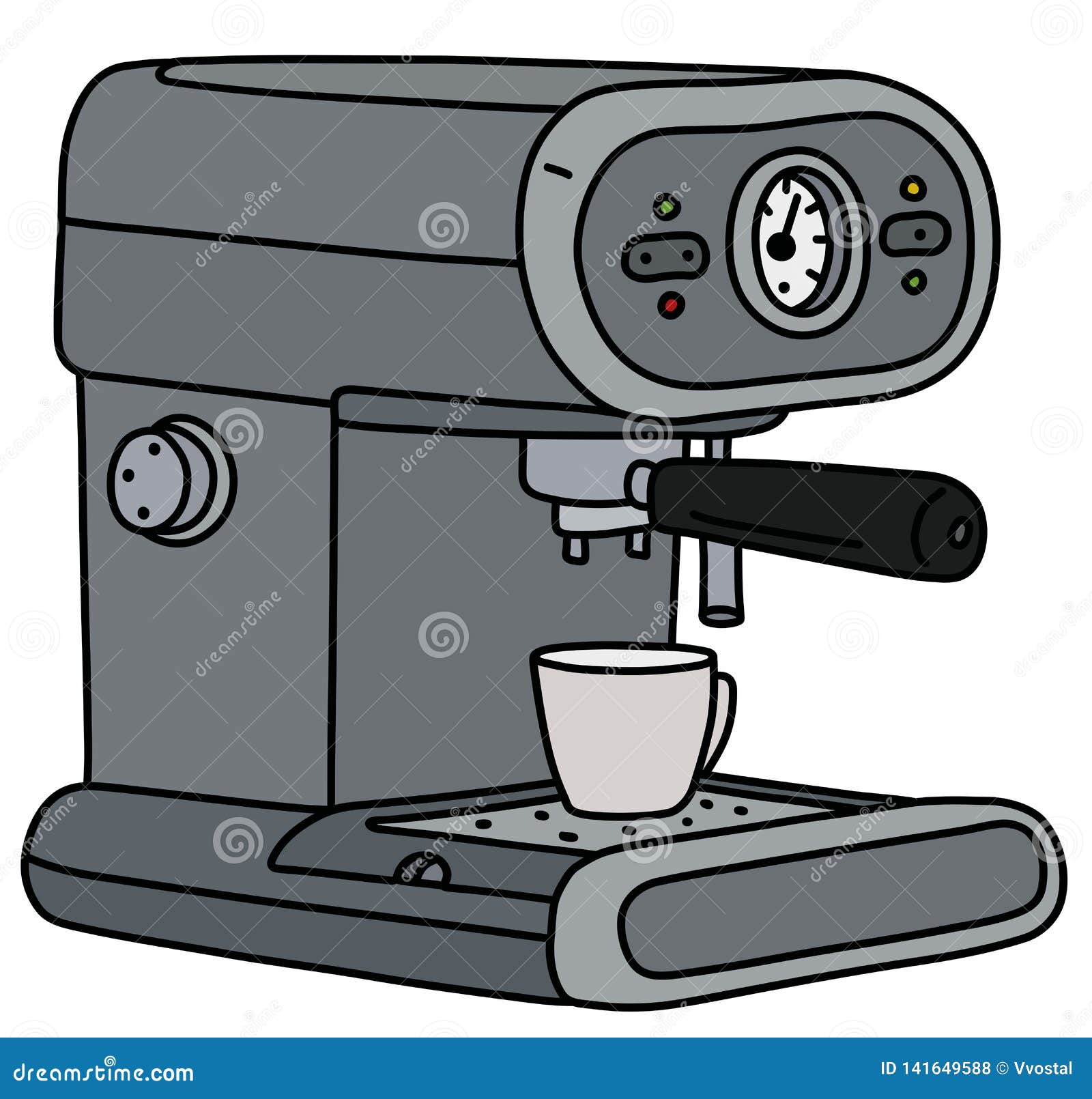 The Gray Electric Espresso Maker Stock Vector - Illustration of kitchen ...