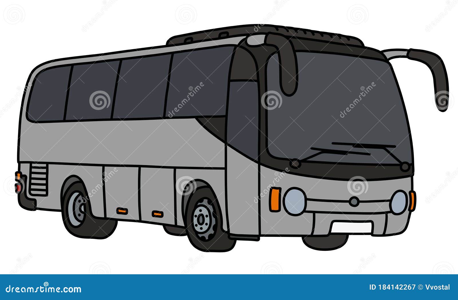 The gray touristic bus stock vector. Illustration of travel - 184142267