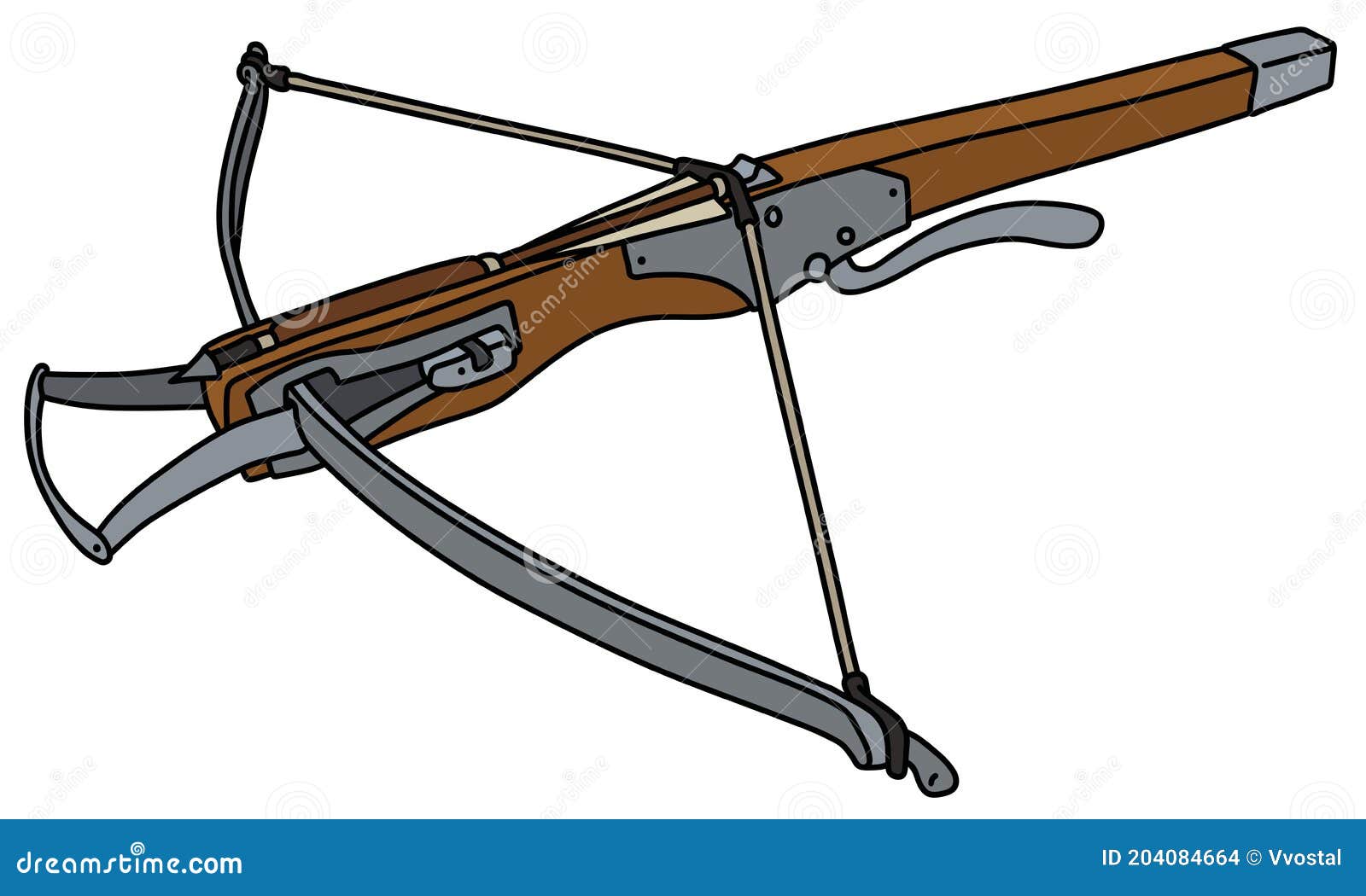 The historical crossbow stock vector. Illustration of forest - 204084664