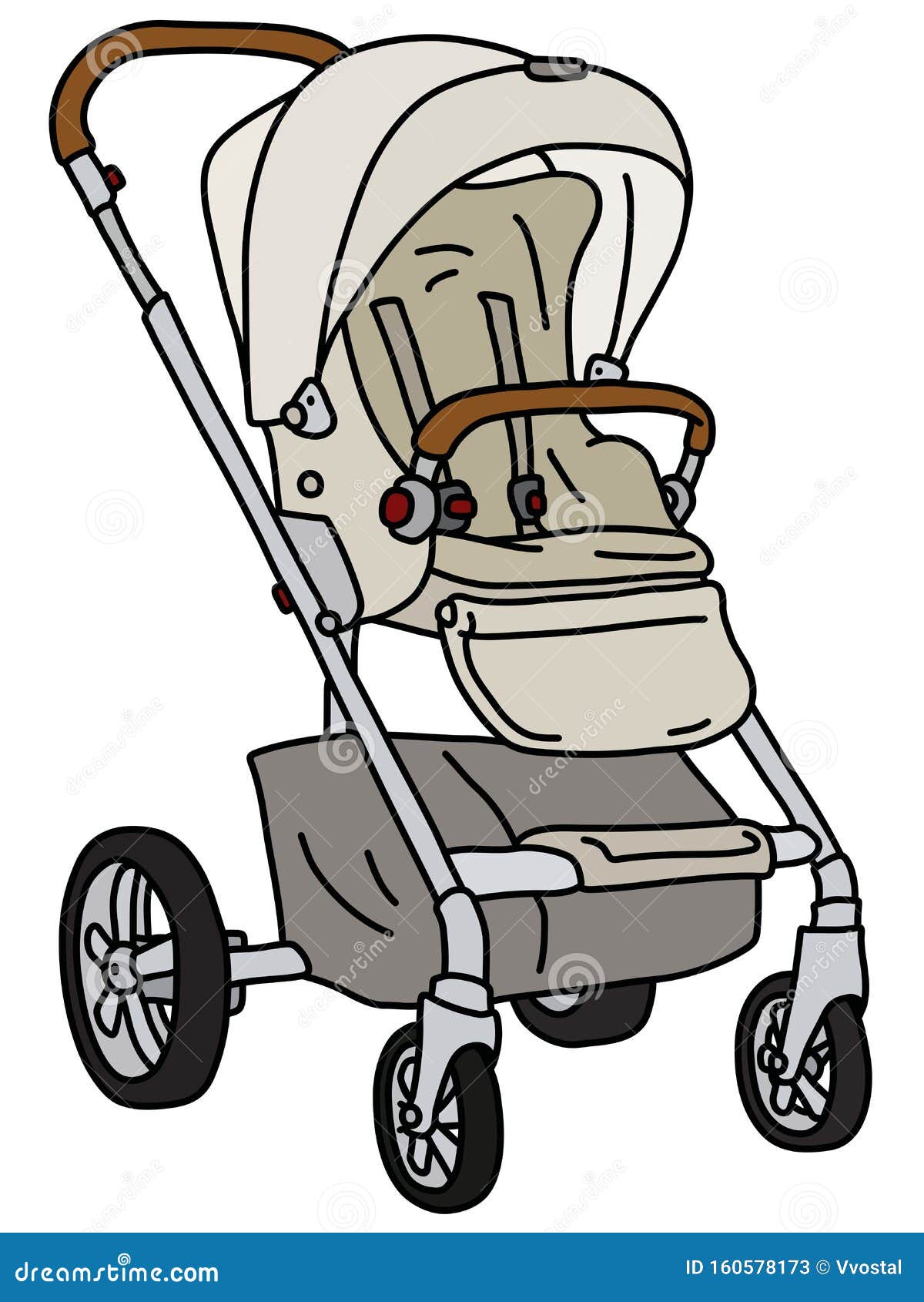 The Light Sport Seat Stroller Stock Vector - Illustration of drawing ...