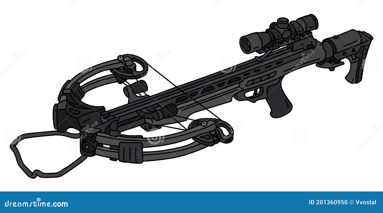 The Modern Dark Sport Crossbow Stock Vector - Illustration of large ...