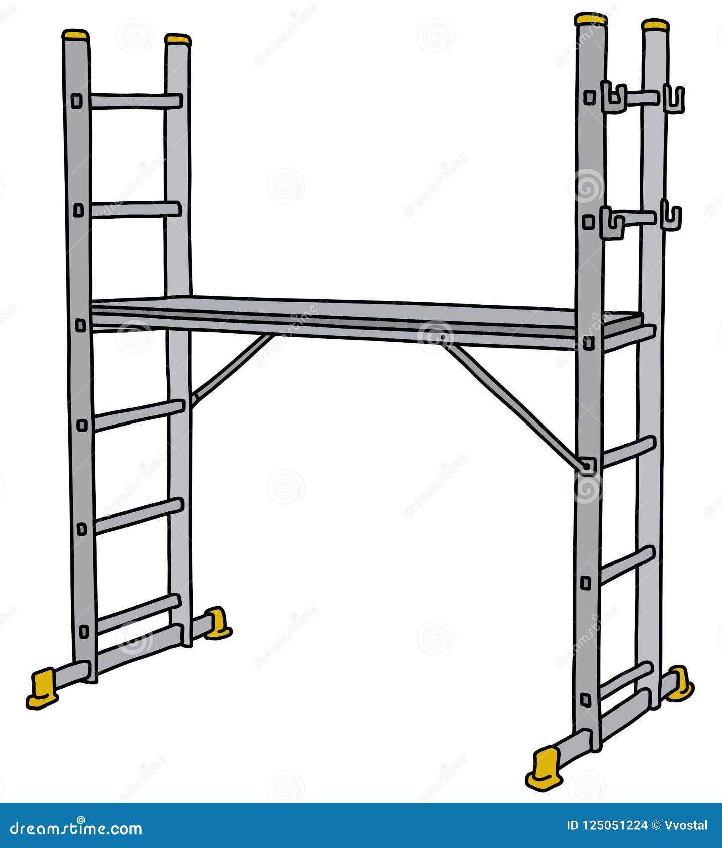 The Steel Small Scaffolding Stock Vector - Illustration of craftman ...