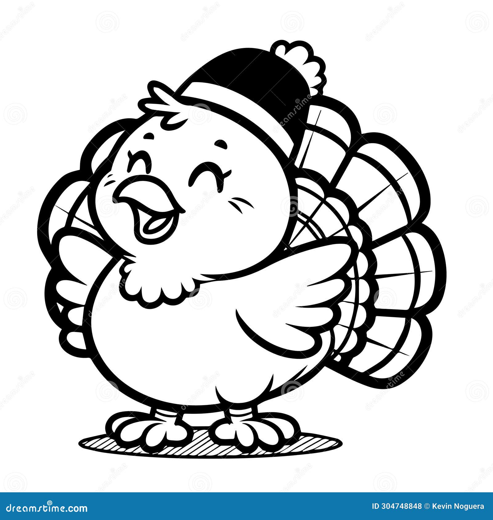 Vectorized Hand Drawn Turkey Outline Illustration Stock Illustration ...