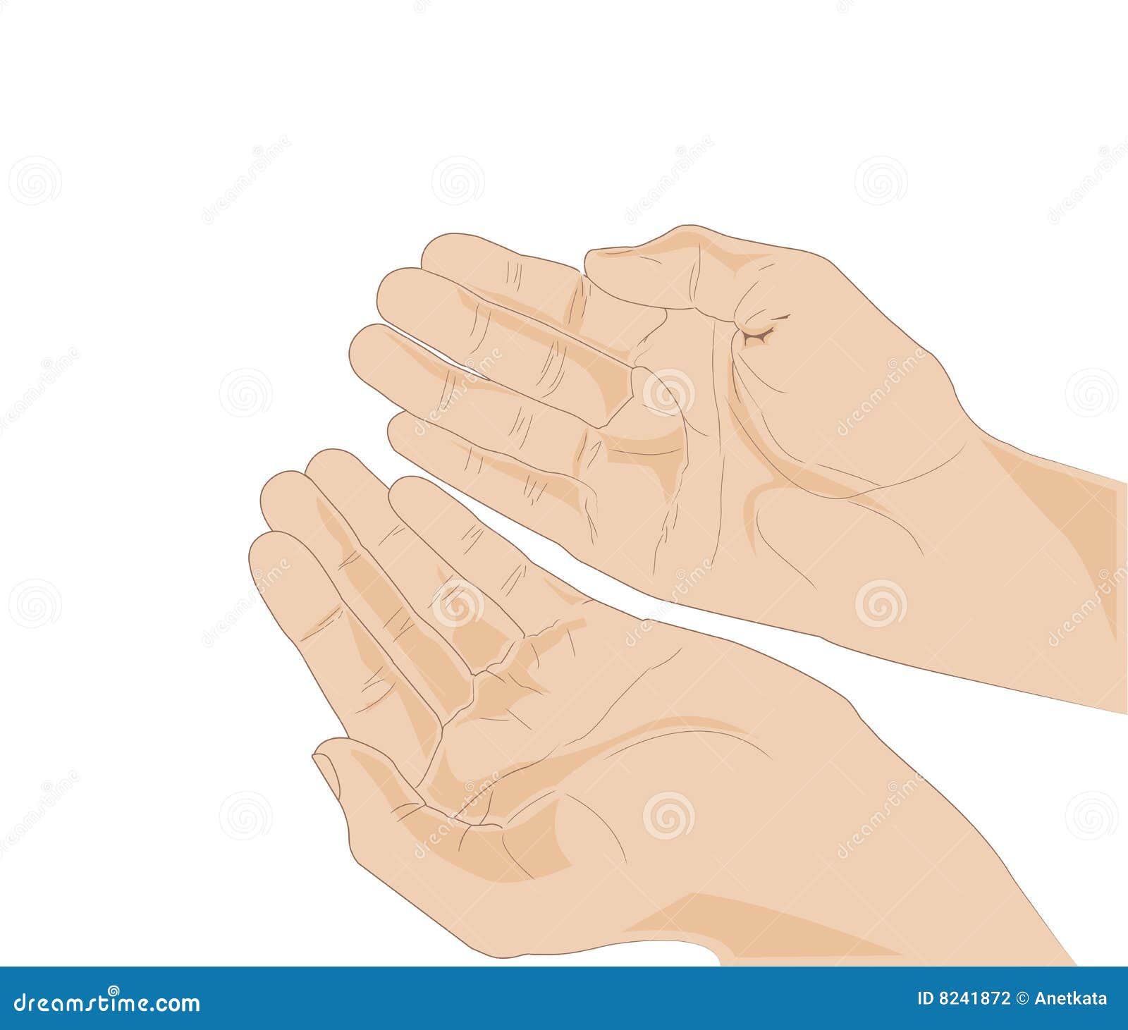 Vectorized Hands stock vector. Illustration of colors - 8241872