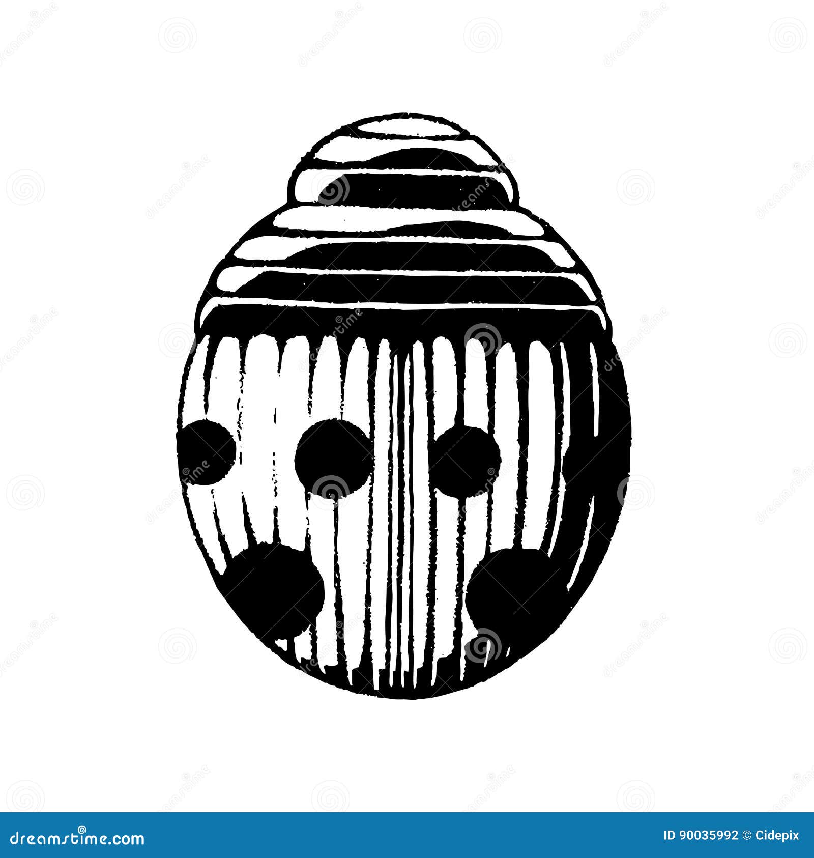 Vectorized Ink Sketch of a Ladybug Stock Vector - Illustration of ...