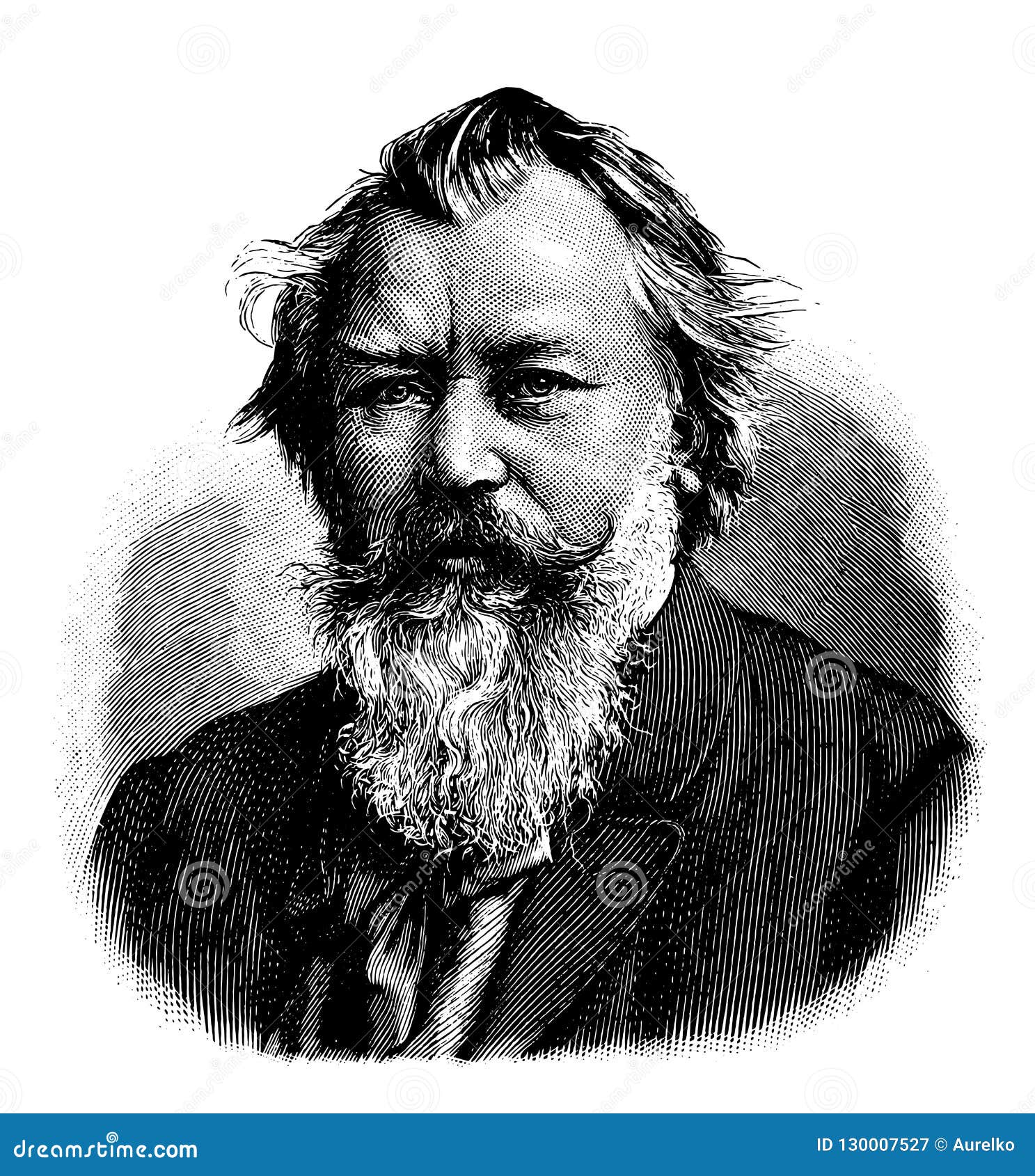 Brahms stock vector. Illustration of ancient, german - 130007527