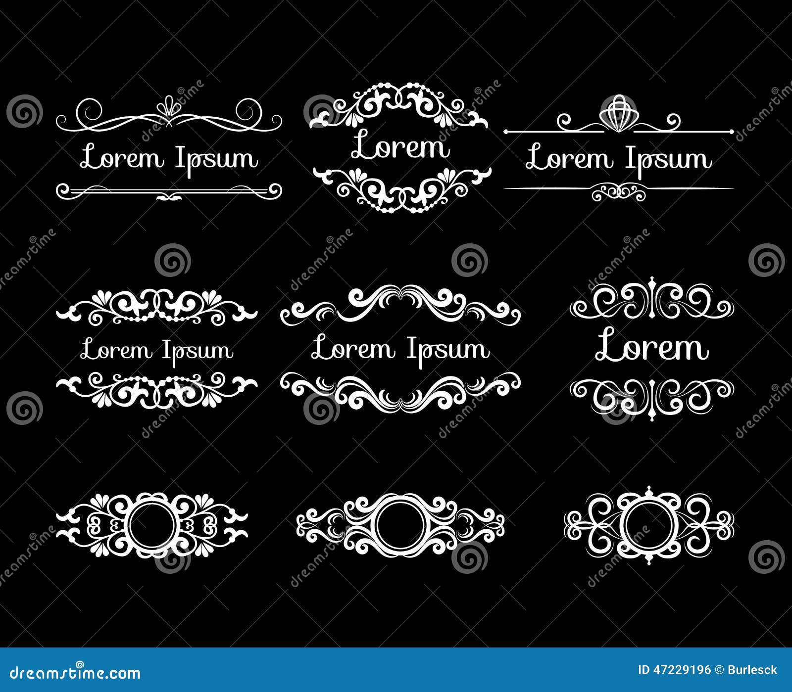 Vectorkentekens en kaders vector illustratie. Illustration of embleem ...