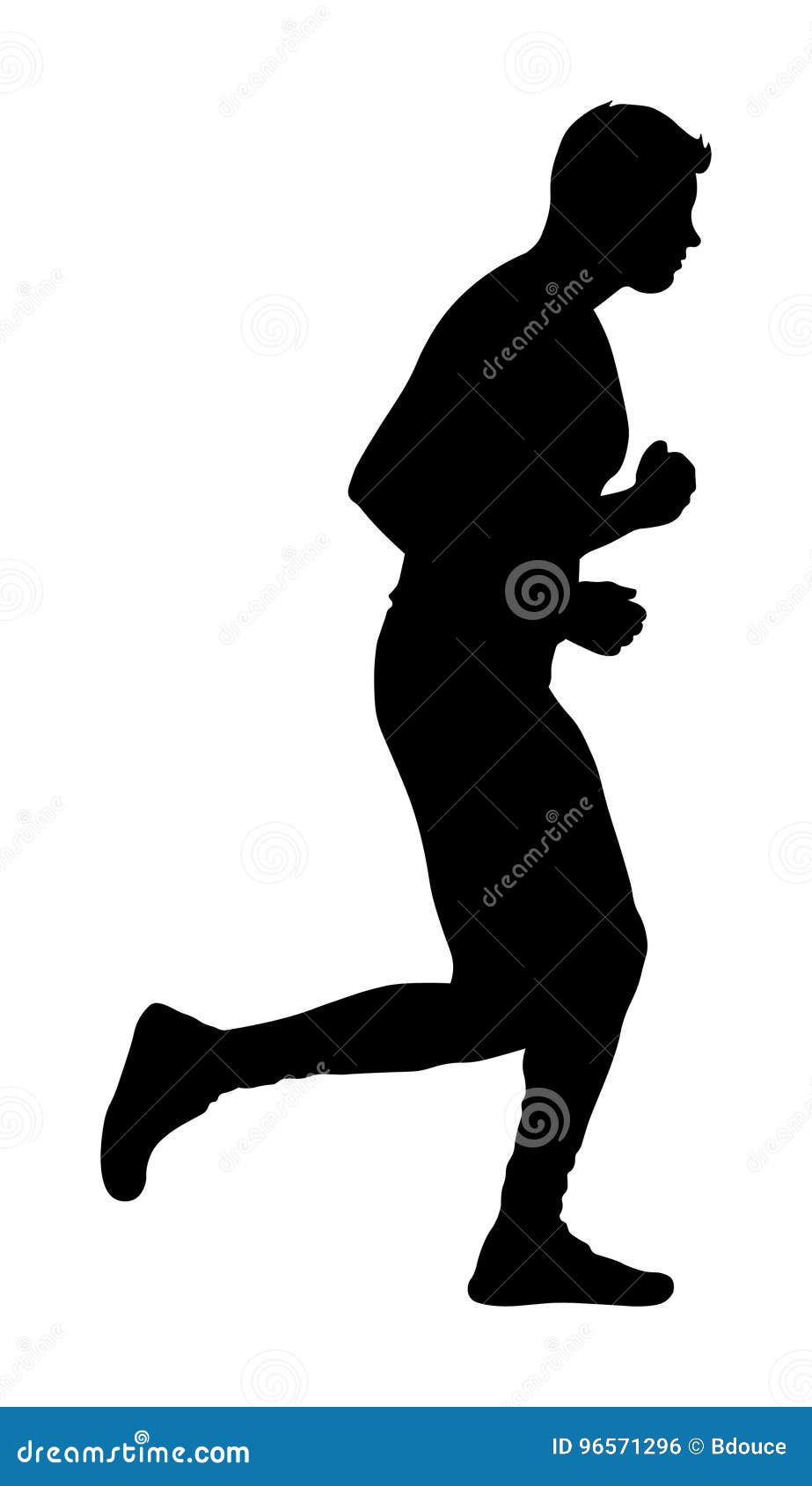 Vectormensen Lopend Silhouet Vector Illustratie - Illustration of ...