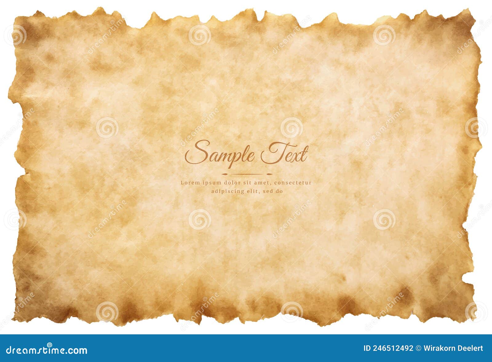 Vectoroud Perkamentpapier Oud Oud of Textuur Geïsoleerd Op Witte ...