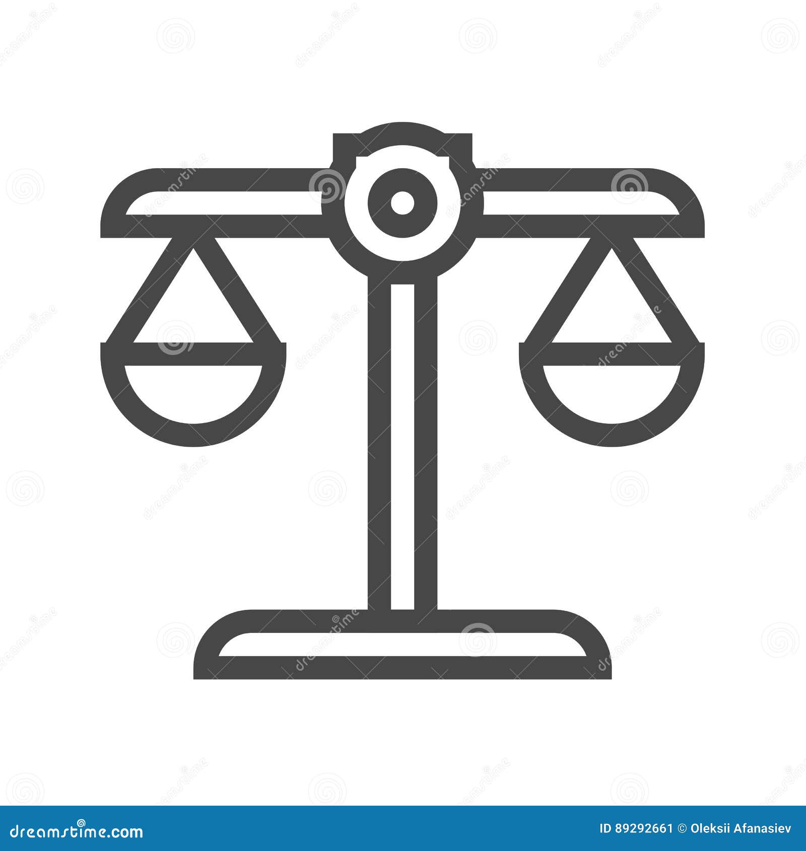 Vectorpictogram Van De Weegschaal Het Dunne Lijn Vector Illustratie ...