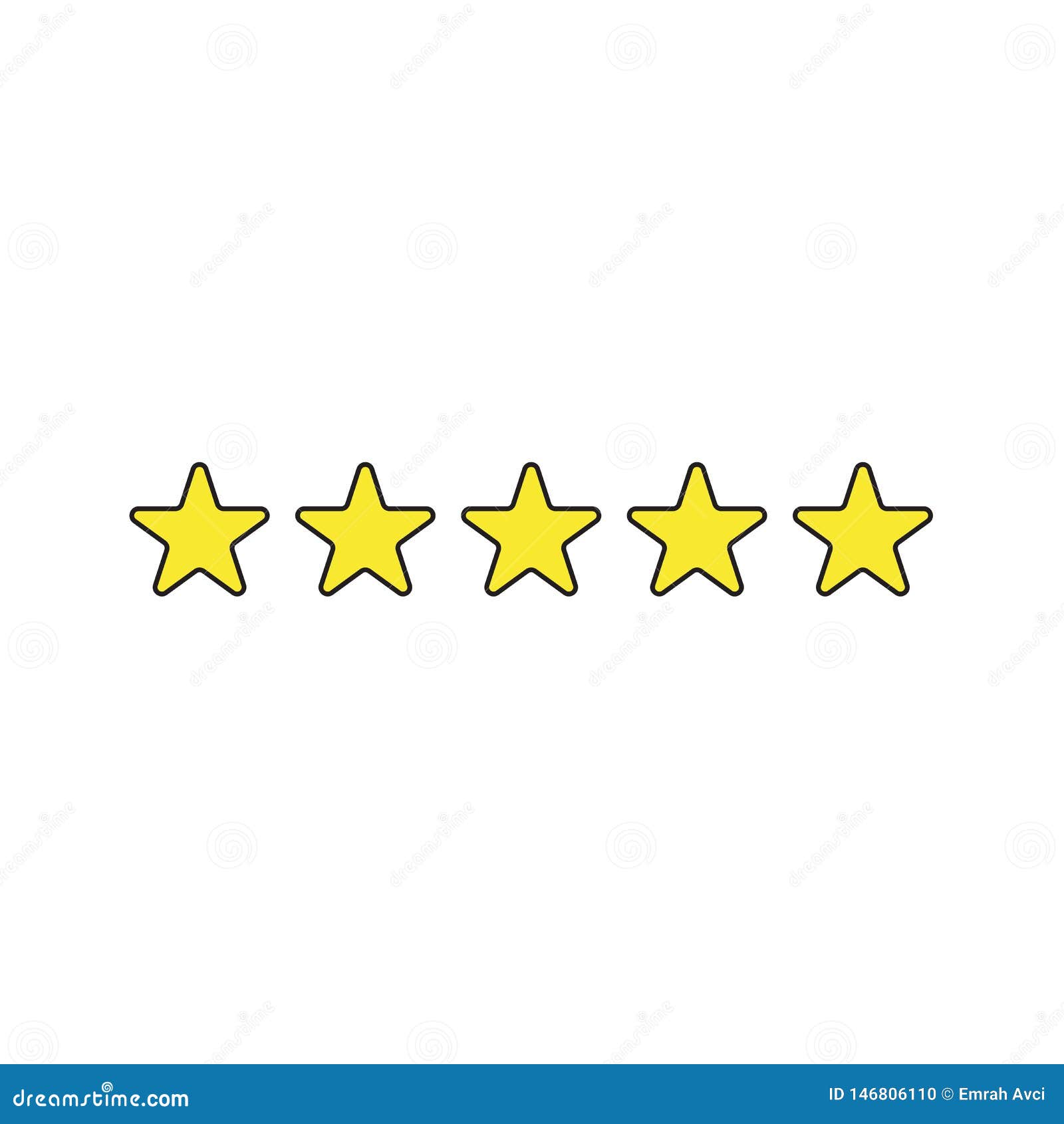 Vectorpictogram Van Vijf Sterren Vector Illustratie - Illustration of ...