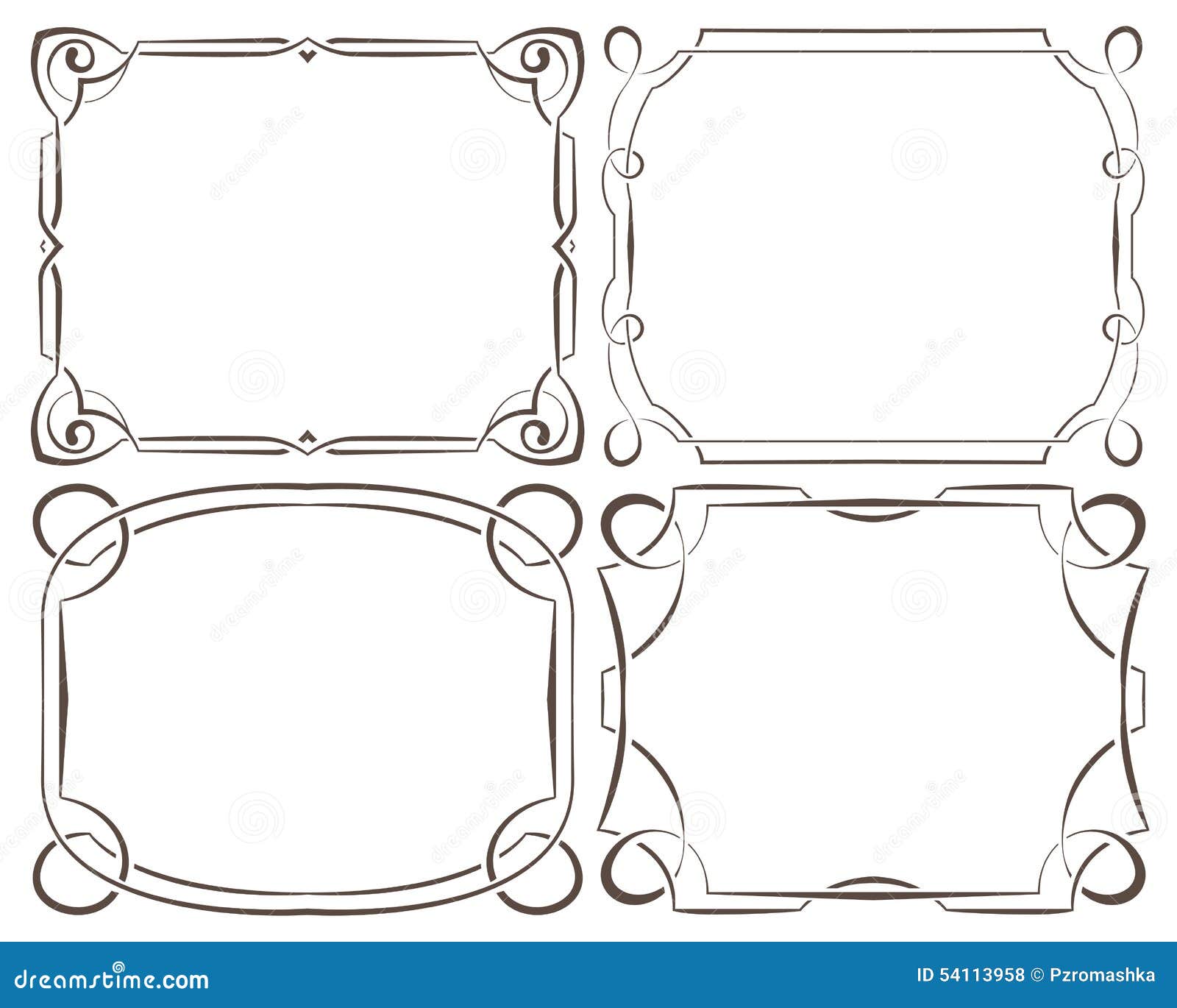 Vectorreeks van mooi kader vector illustratie. Illustration of ...