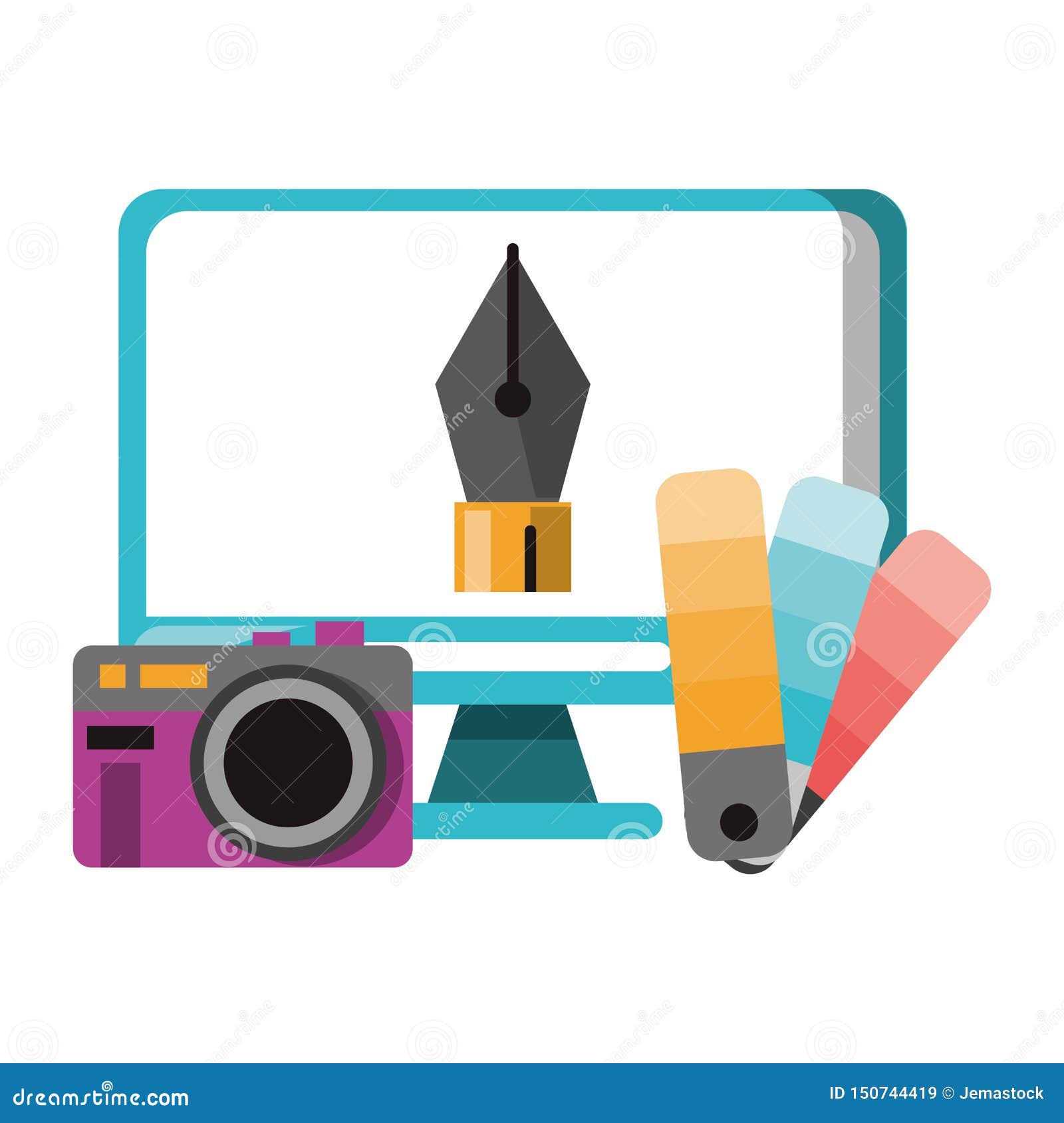 Vectors and Graphic Design Digital Tools Stock Vector - Illustration of ...