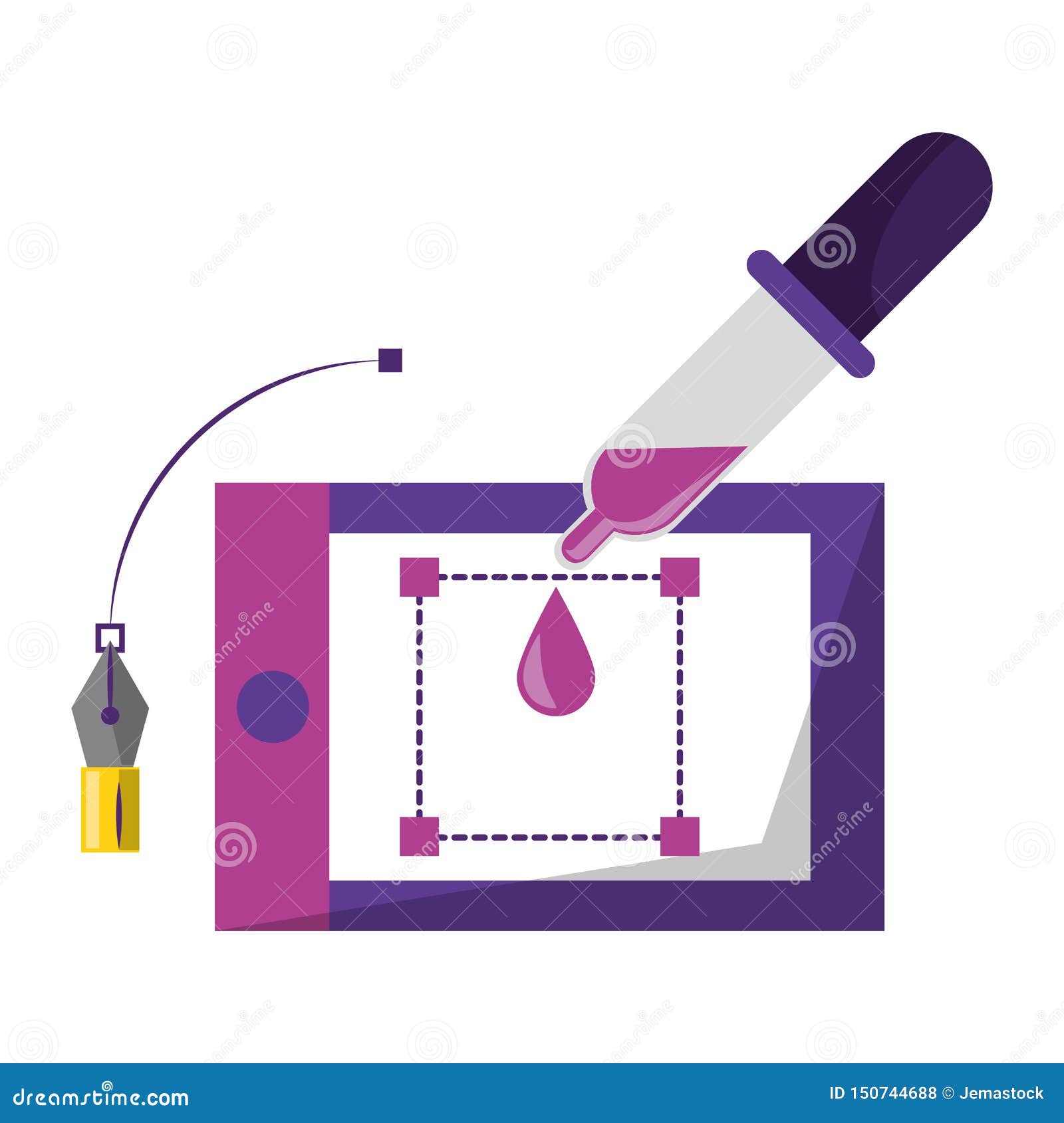 Vectors and Graphic Design Digital Tools Stock Vector - Illustration of ...