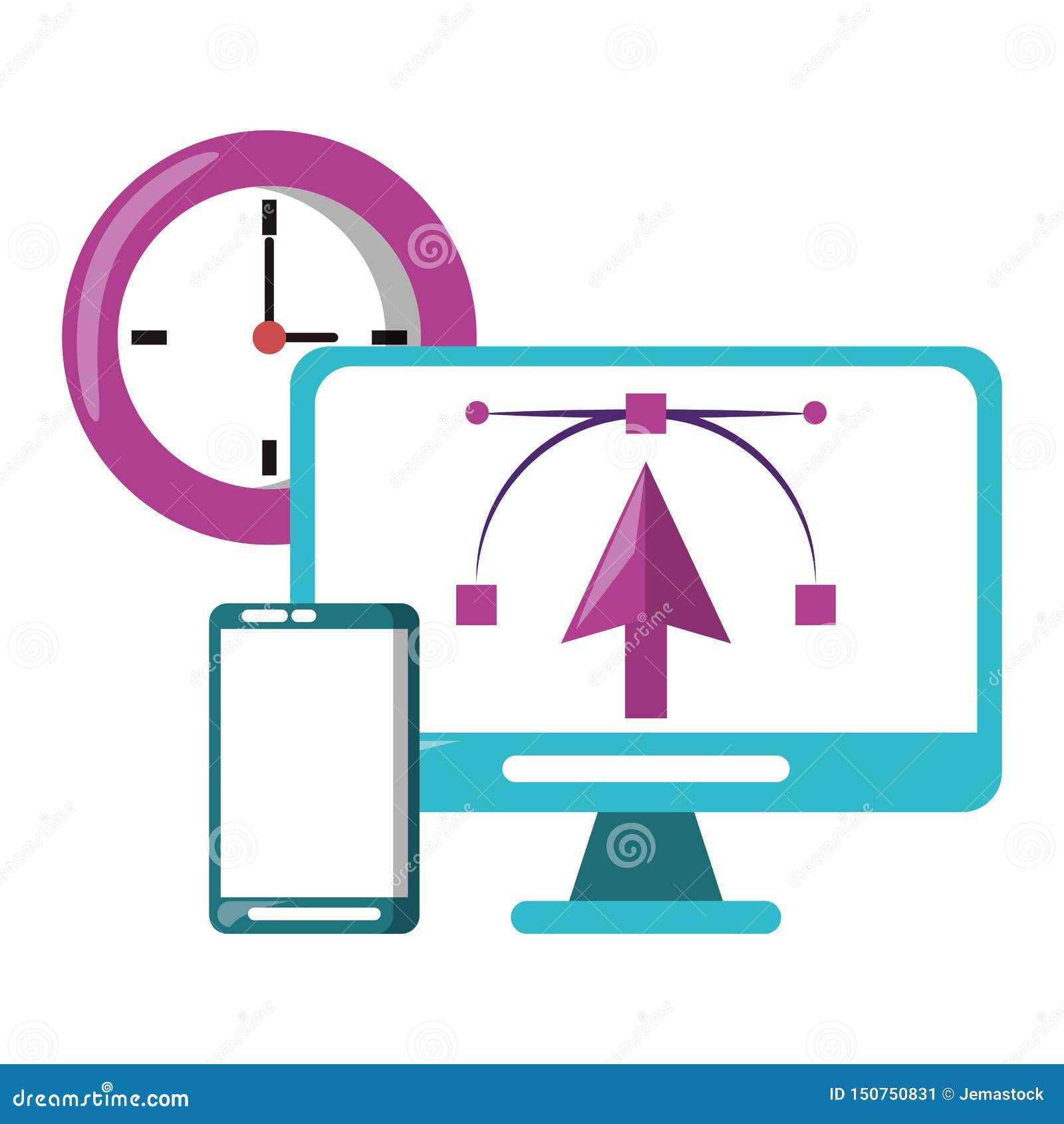Vectors and Graphic Design Digital Tools Stock Vector - Illustration of ...