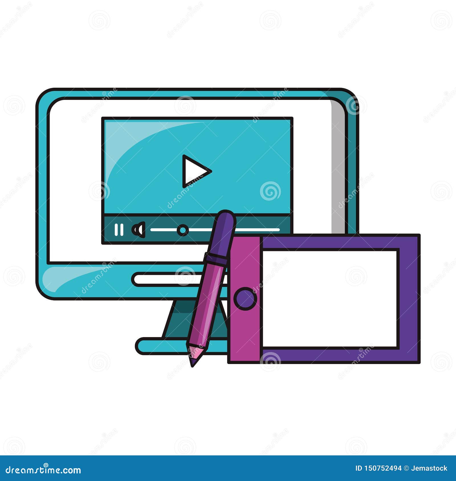 Vectors and Graphic Design Digital Tools Stock Vector - Illustration of ...