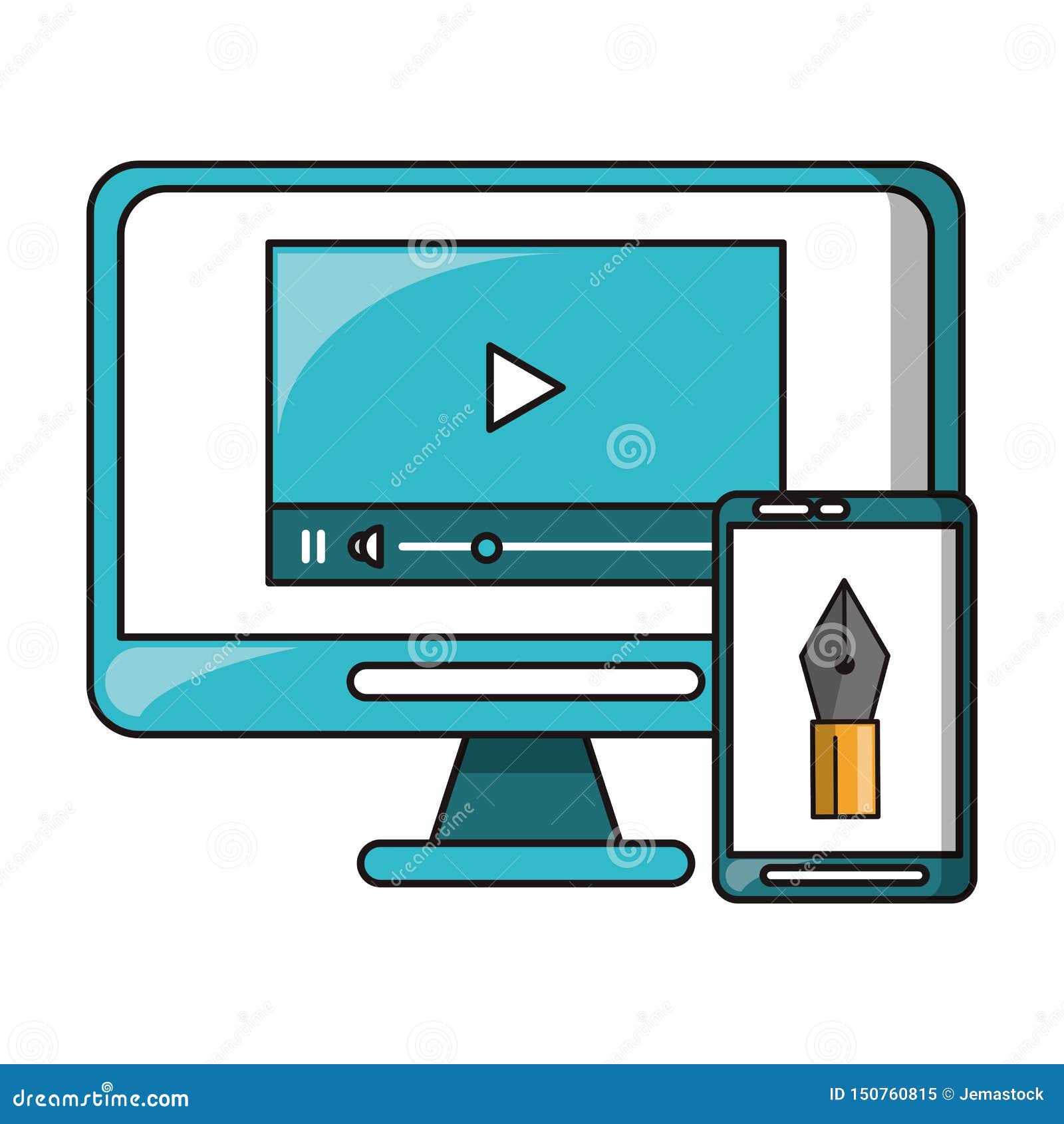 Vectors and Graphic Design Digital Tools Stock Vector - Illustration of ...