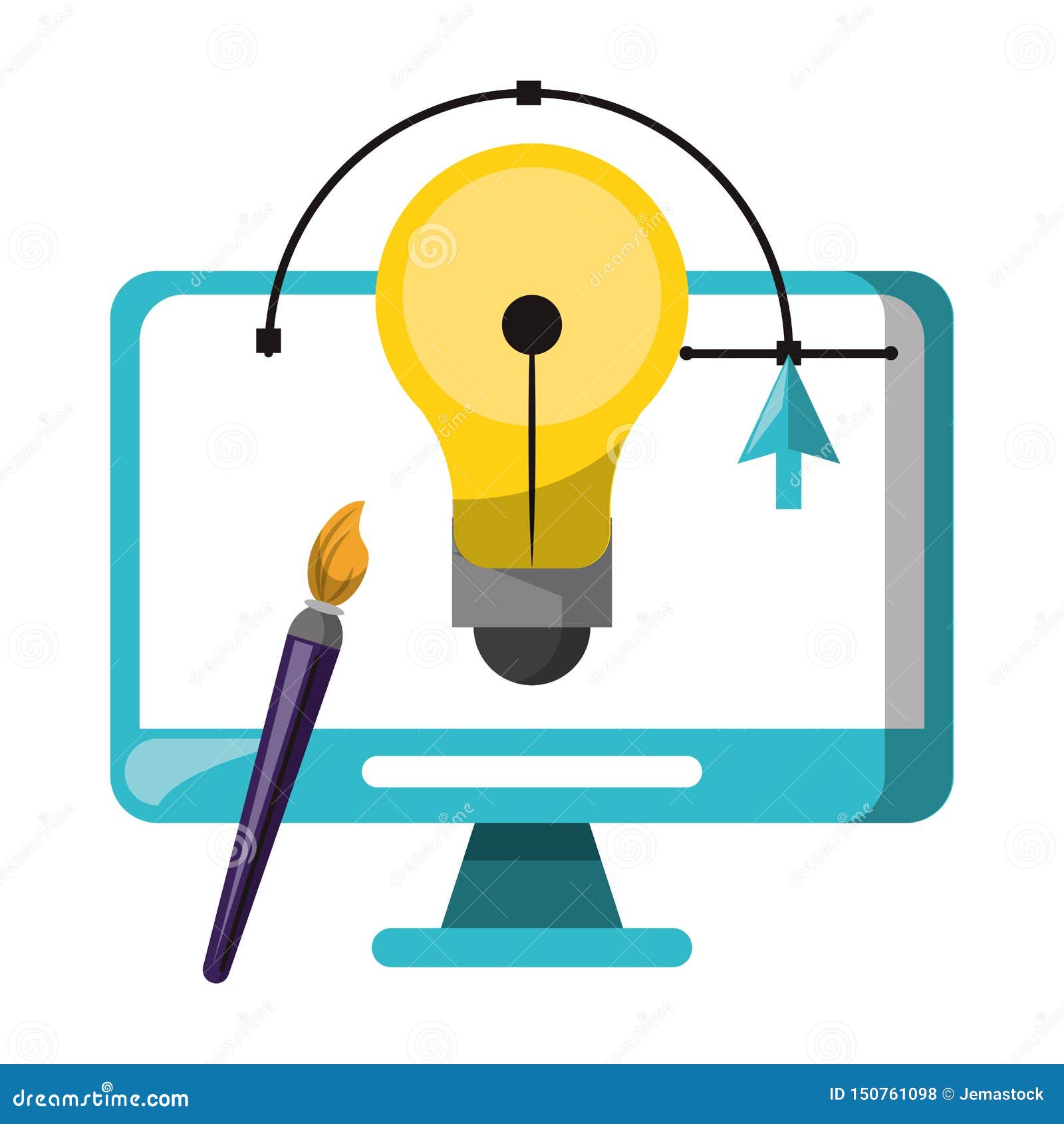 Vectors and Graphic Design Digital Tools Stock Vector - Illustration of ...