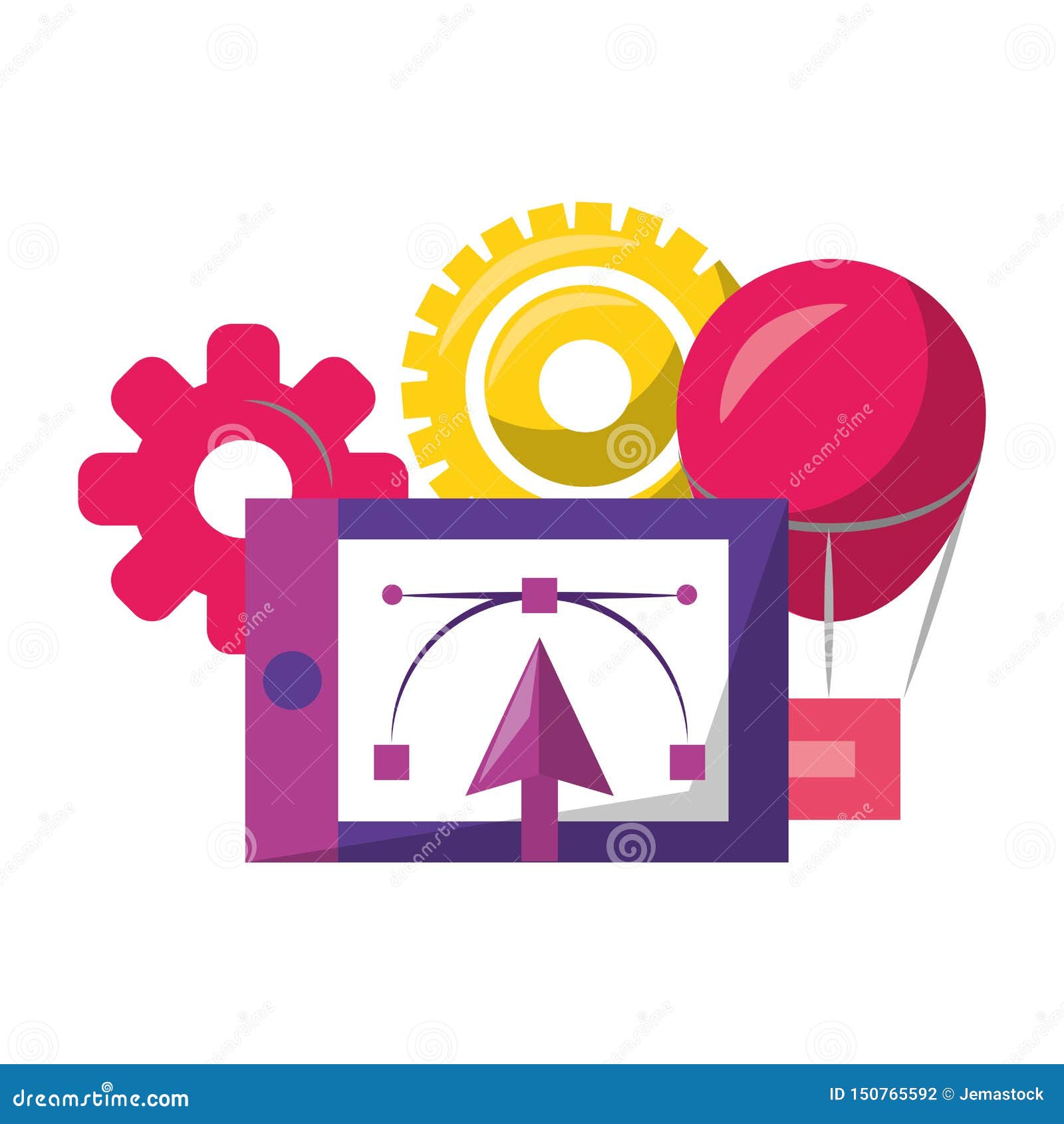 Vectors and Graphic Design Digital Tools Stock Vector - Illustration of ...