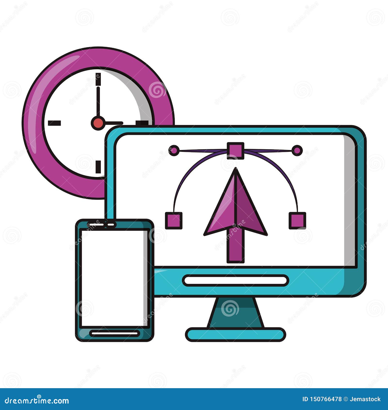 Vectors and Graphic Design Digital Tools Stock Vector - Illustration of ...