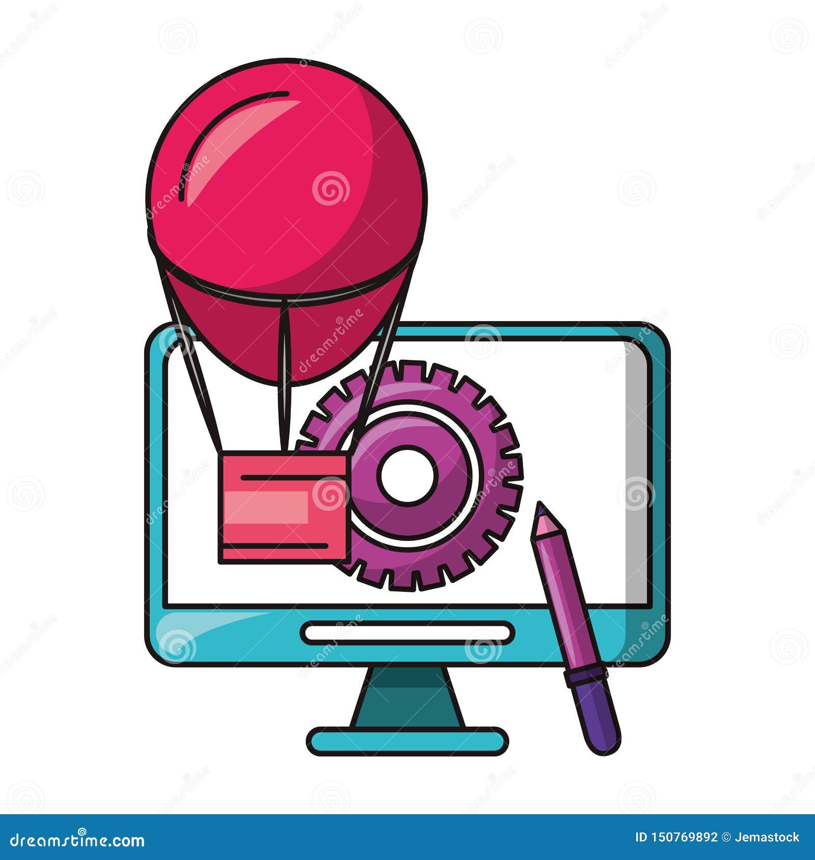 Vectors and Graphic Design Digital Tools Stock Vector - Illustration of ...