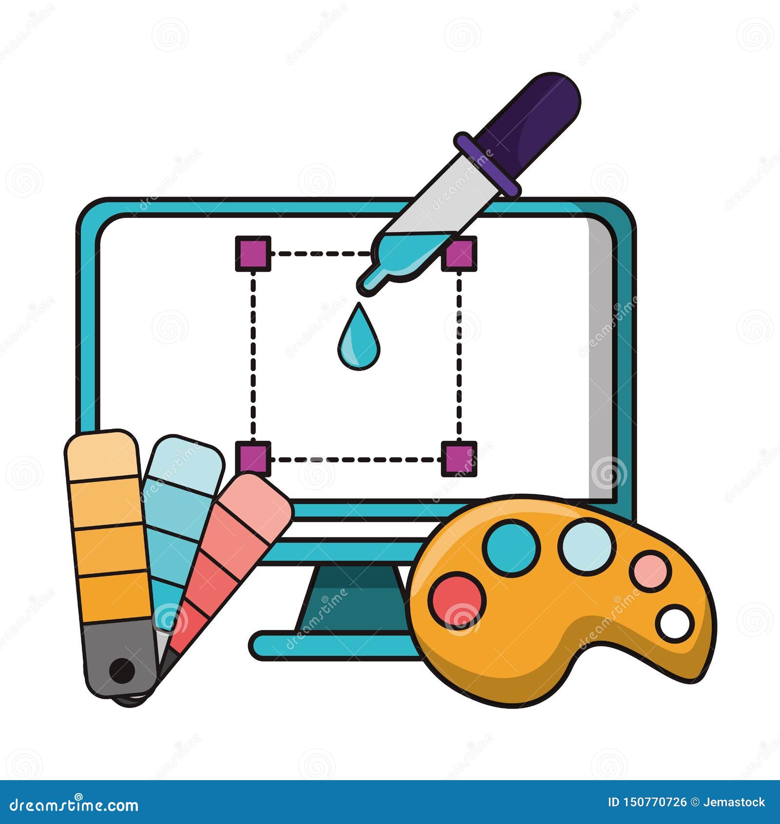 Vectors and Graphic Design Digital Tools Stock Vector - Illustration of ...