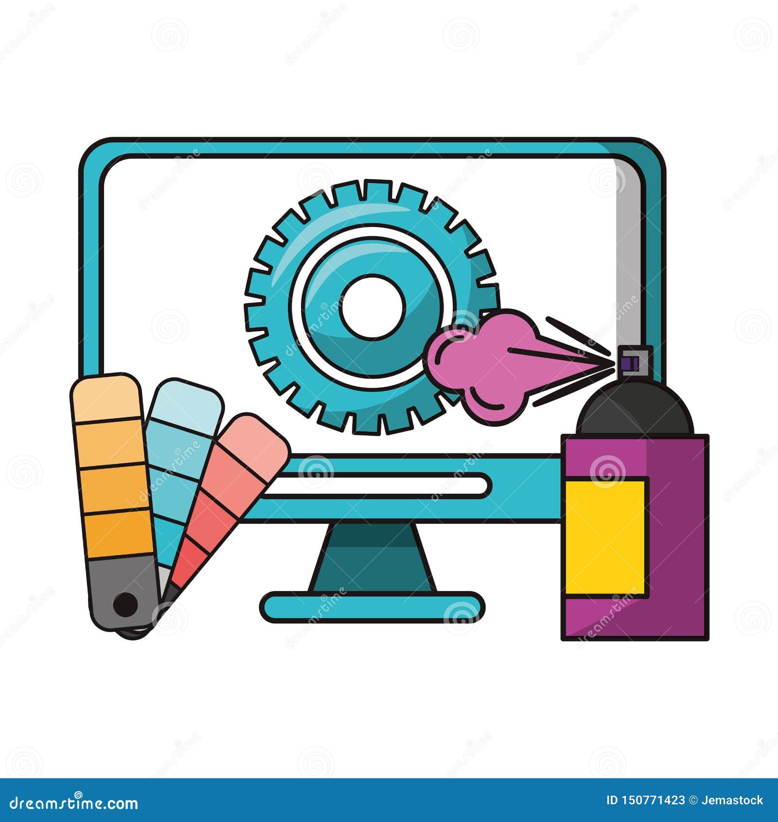 Vectors and Graphic Design Digital Tools Stock Vector - Illustration of ...