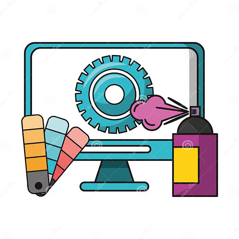 Vectors and Graphic Design Digital Tools Stock Vector - Illustration of ...