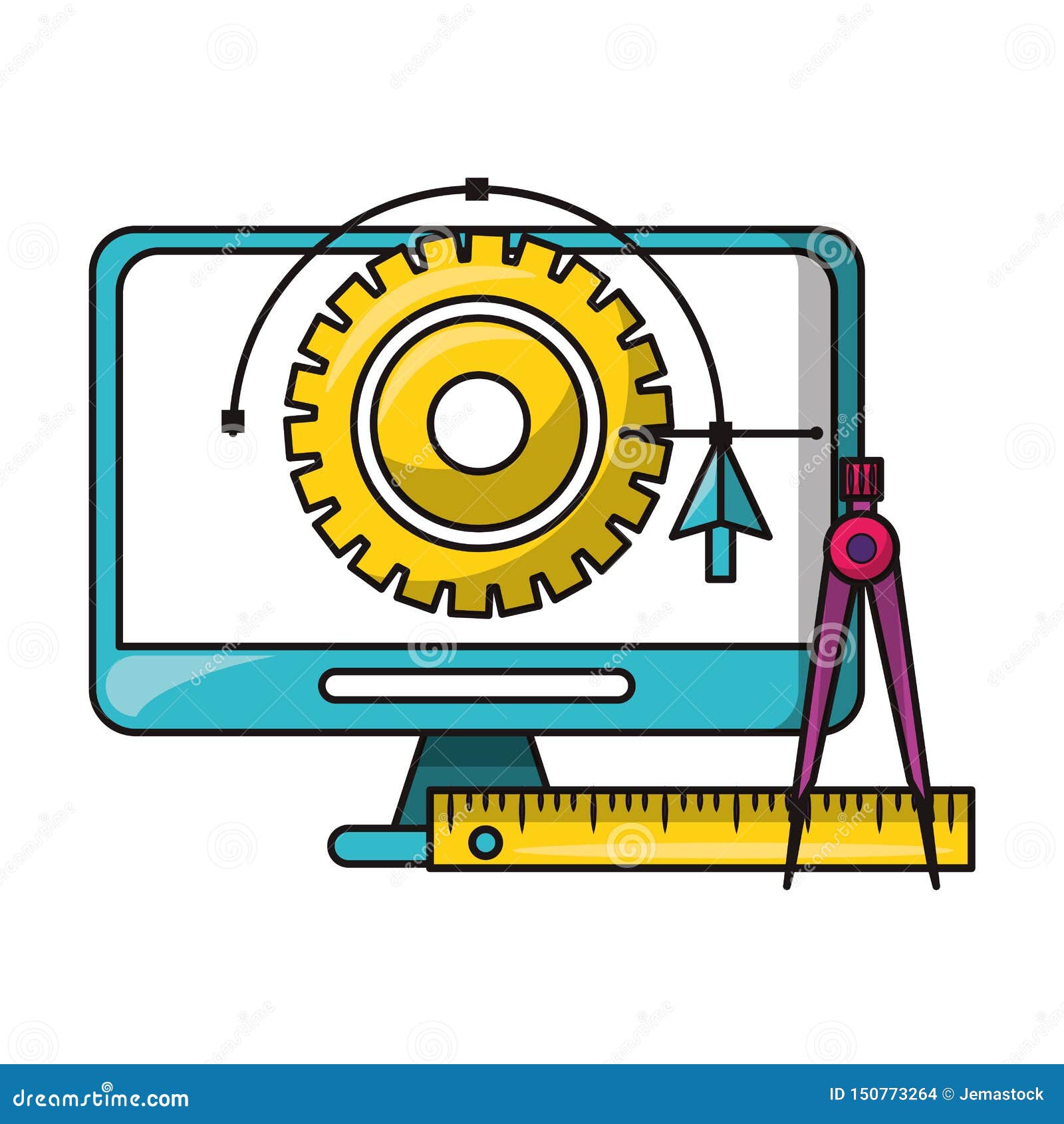 Vectors and Graphic Design Digital Tools Stock Vector - Illustration of ...
