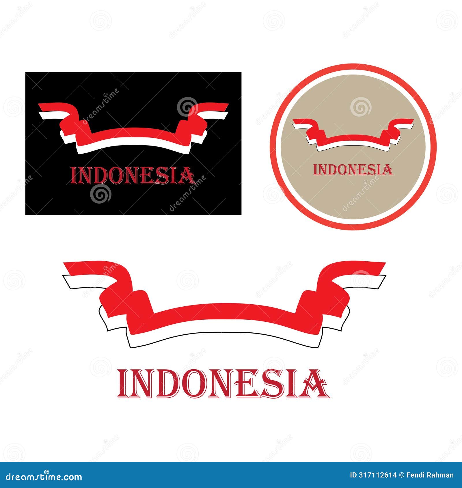 Vectors Illustration Symbol Design Flag of Indonesia Stock Illustration ...