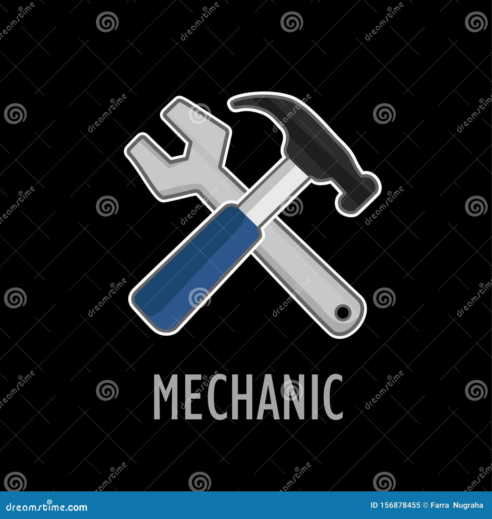 Vectors Illustrations of Mechanical Workers Stock Vector - Illustration ...