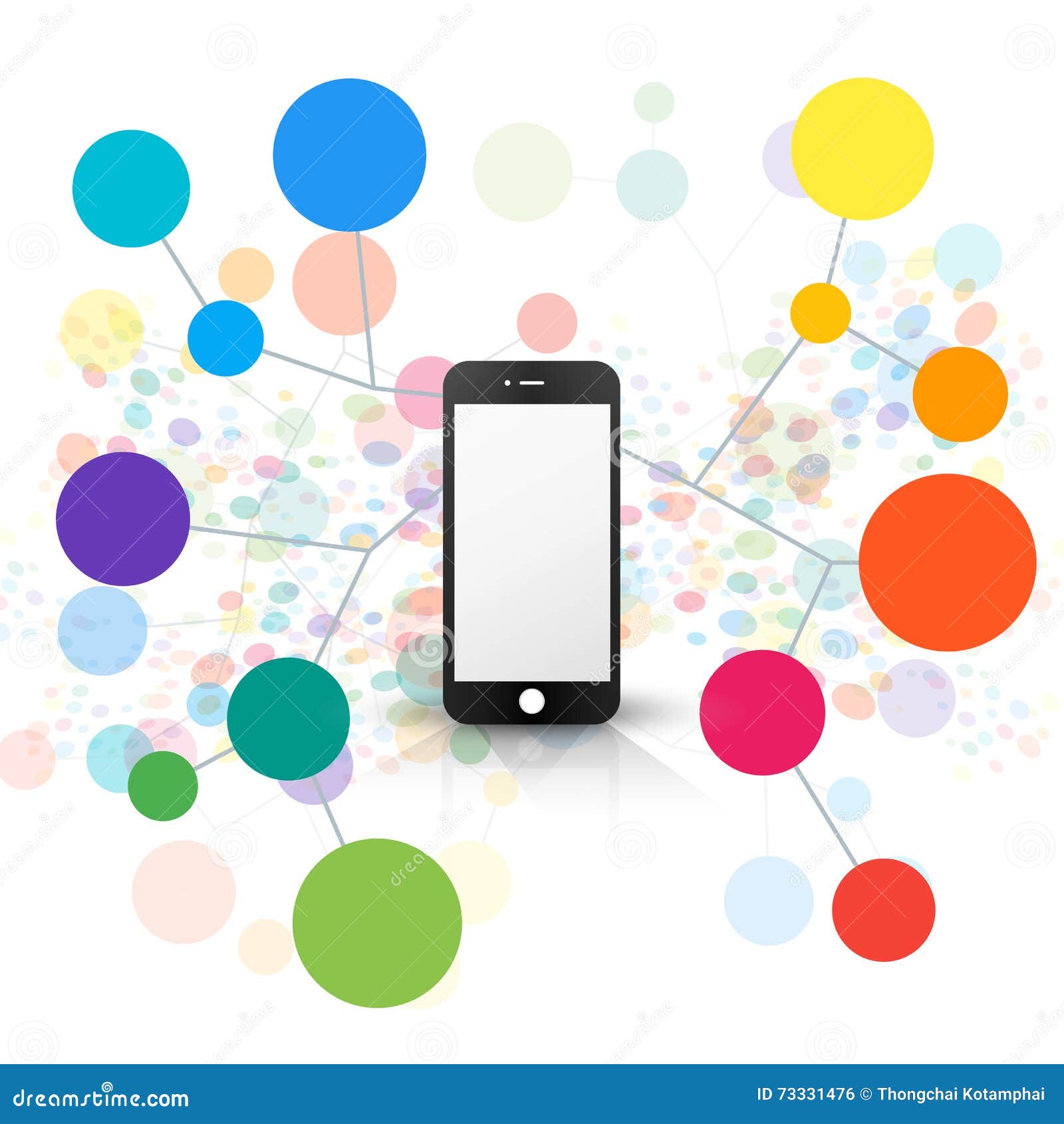 Vectors Illustrations Smart Phone Icon Digital Communication Stock ...