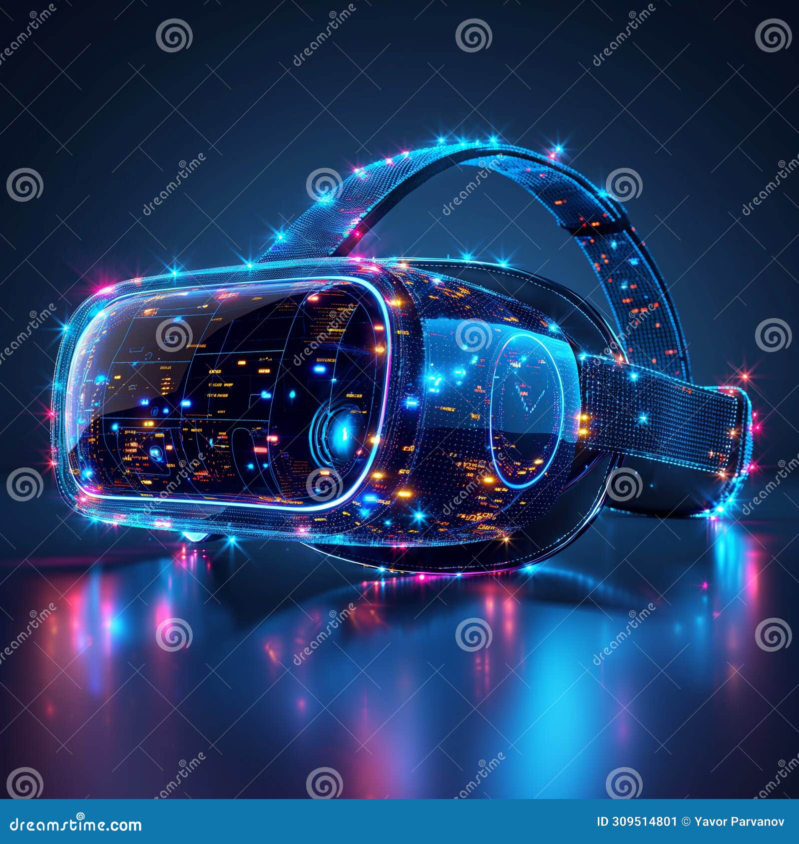 Model of a High-tech Virtual Reality Headset, AI Generated Stock ...