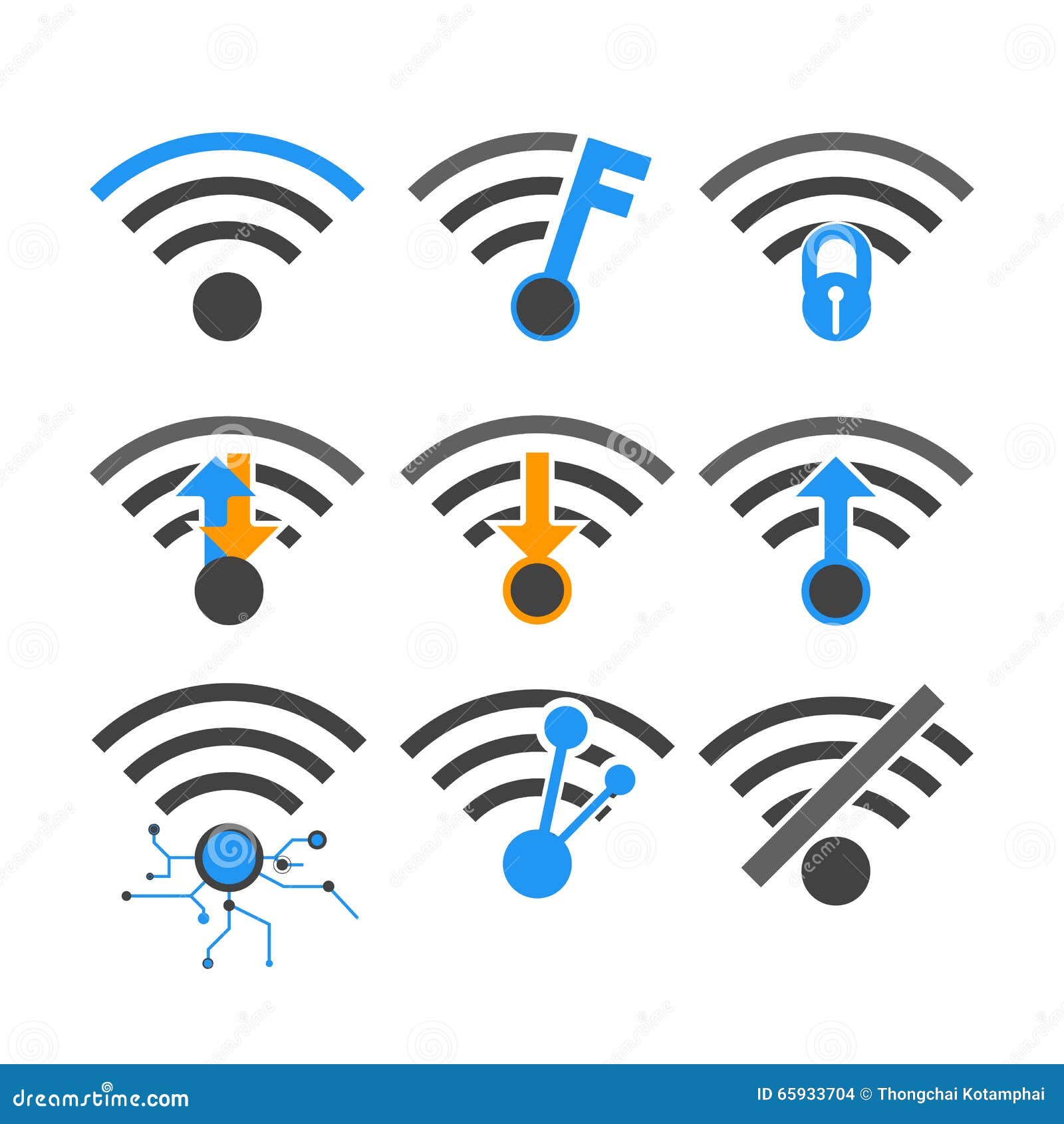 Vectors Wireless Internet Network Symbol Stock Illustration ...