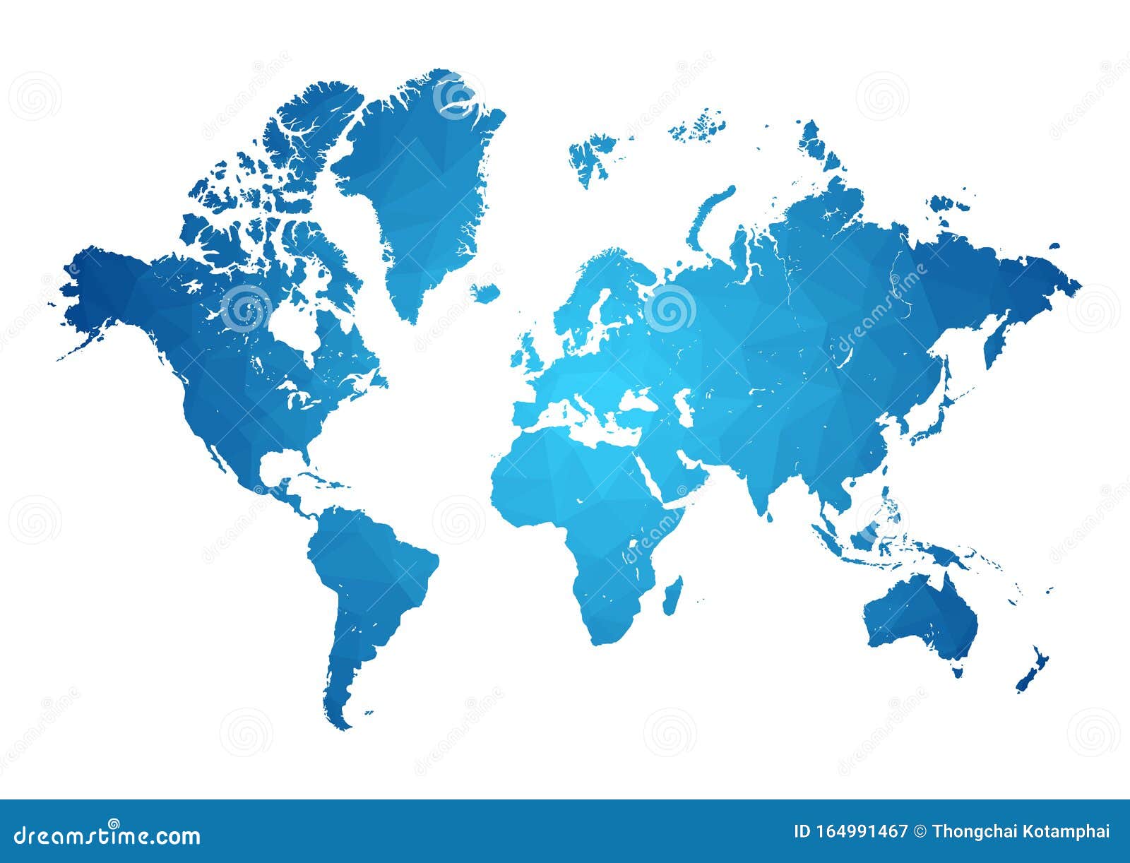 Vectors World Map Polygonal Precision Low-poly Blue Stock Vector - Illustration of lowpoly ...