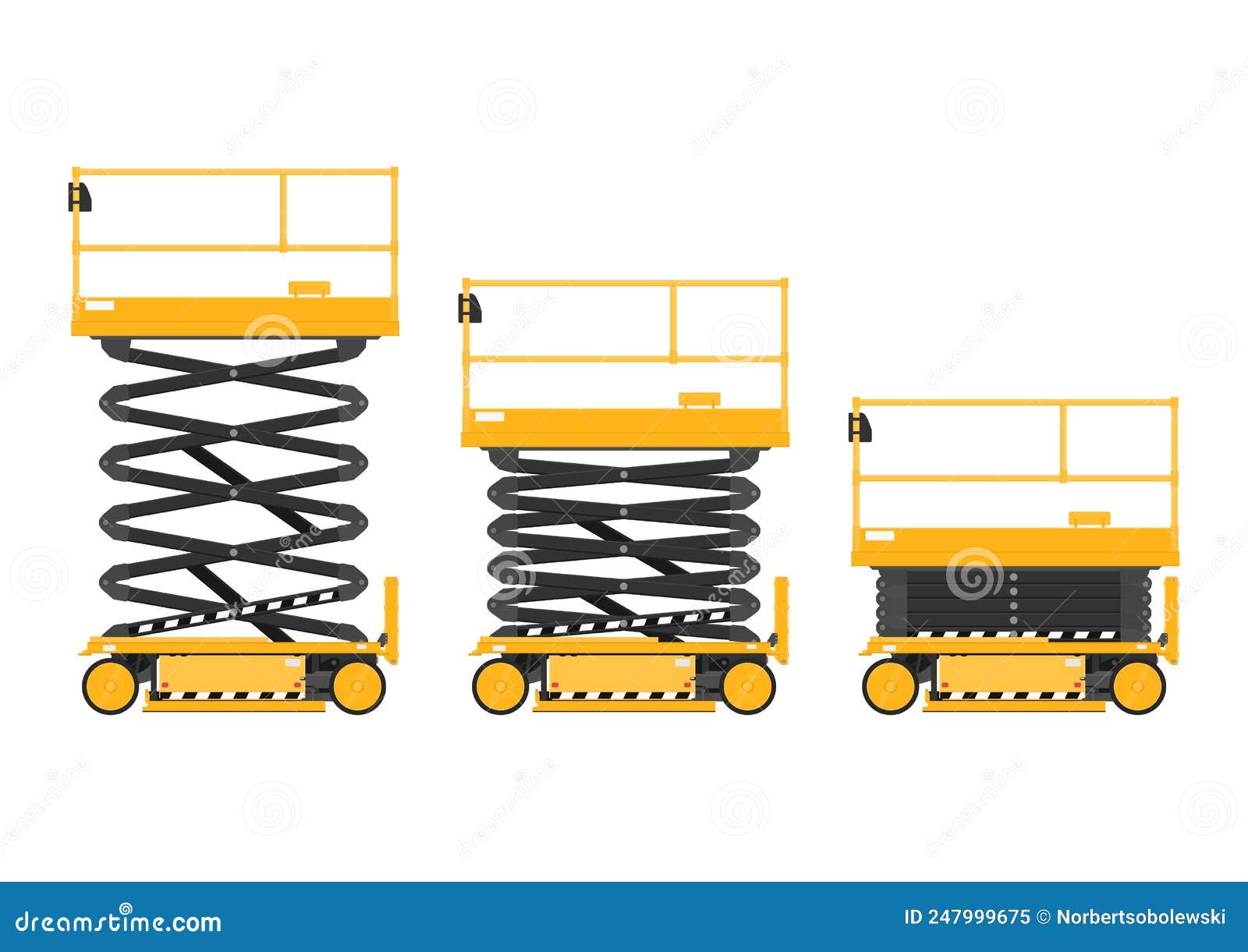 Vectorschaar-lift Werkplatform. Vector Illustratie - Illustration of ...