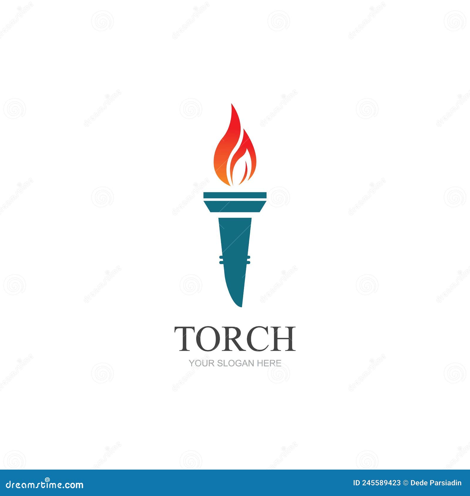 Vectorsymbooltekening Van Het Flitslogo Van De Fakkel Vector ...