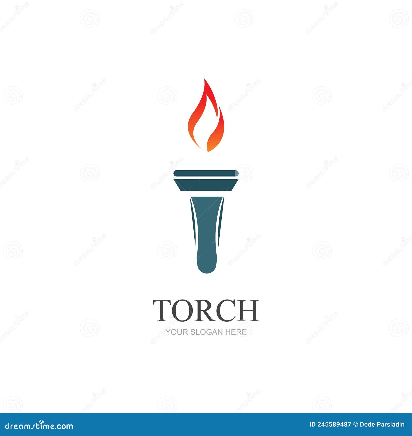 Vectorsymbooltekening Van Het Flitslogo Van De Fakkel Vector ...