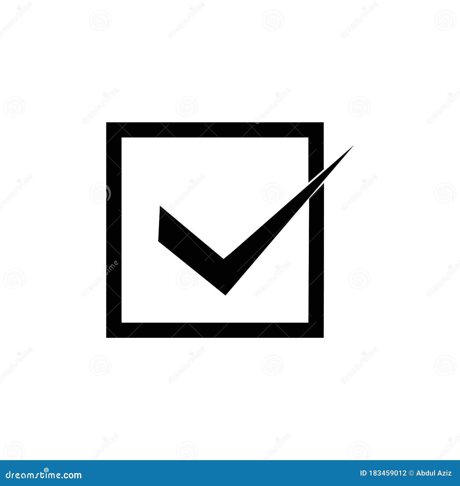 Vectorteken vinkje vector illustratie. Illustration of samenvatting ...