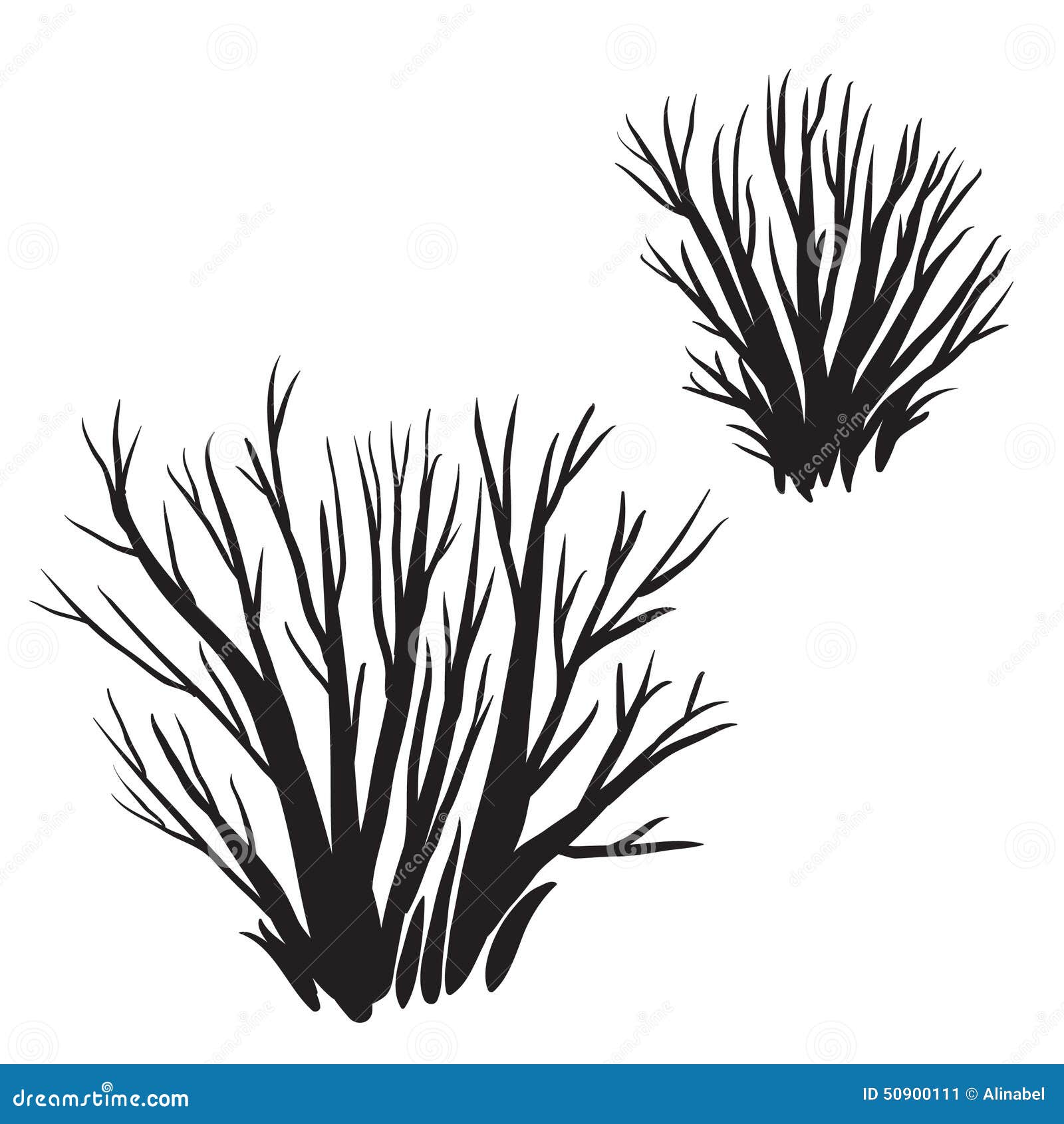 Vectortekening Van De Struik Vector Illustratie - Illustration of ...