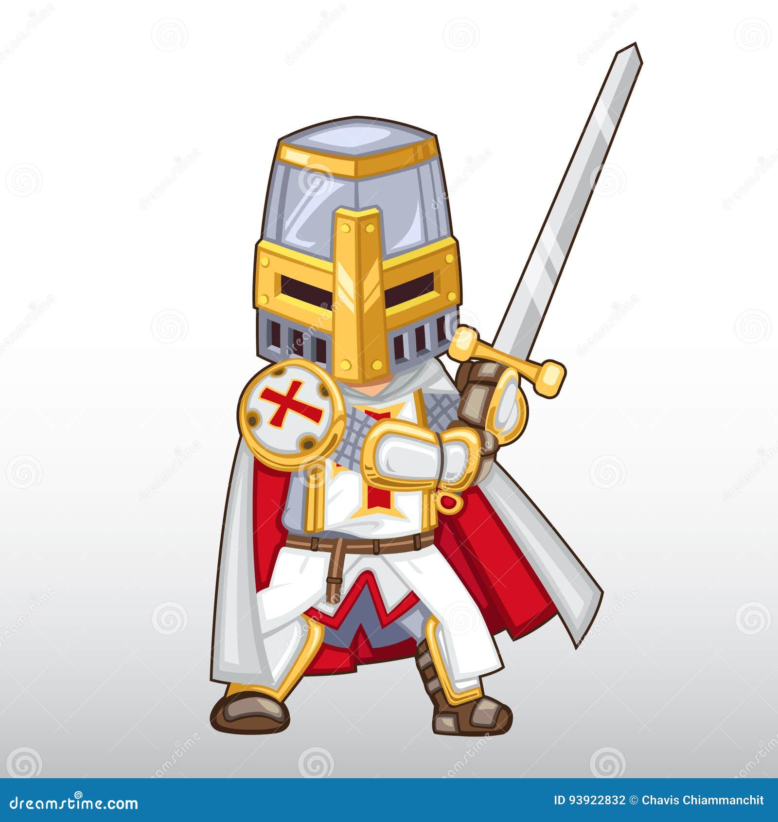 Vectortemplar-Ridder Illustration Vector Illustratie - Illustration of ...