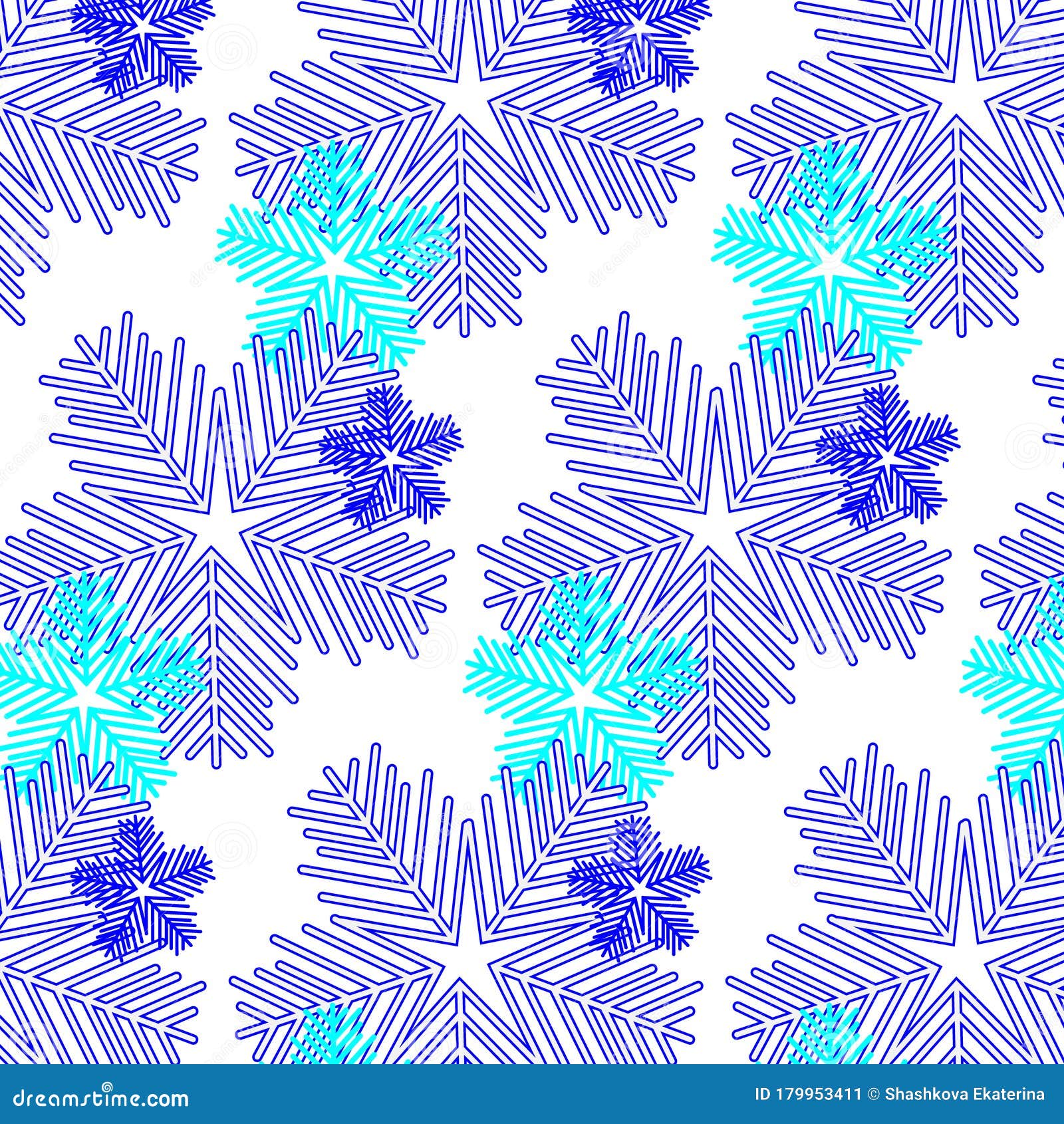 Vectorwinter White Background Patterns Snowflakes Blue Cyan Stock ...