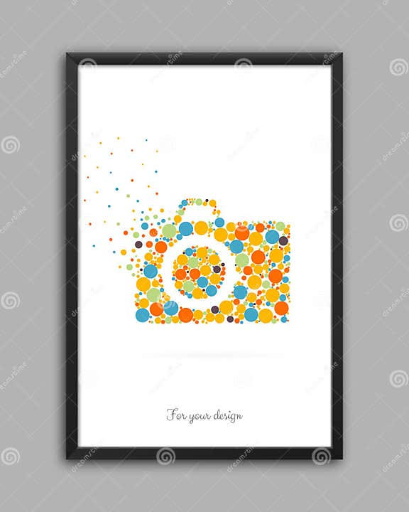 Vectot object in frame stock vector. Illustration of objective - 66886612